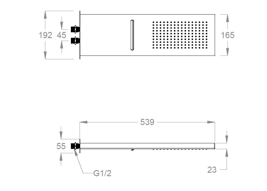 1472604 | Overhead shower Wall-mounted stainless steel overhead shower ...