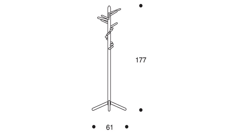CLOTHES TREE 160 Coat rack By Artek