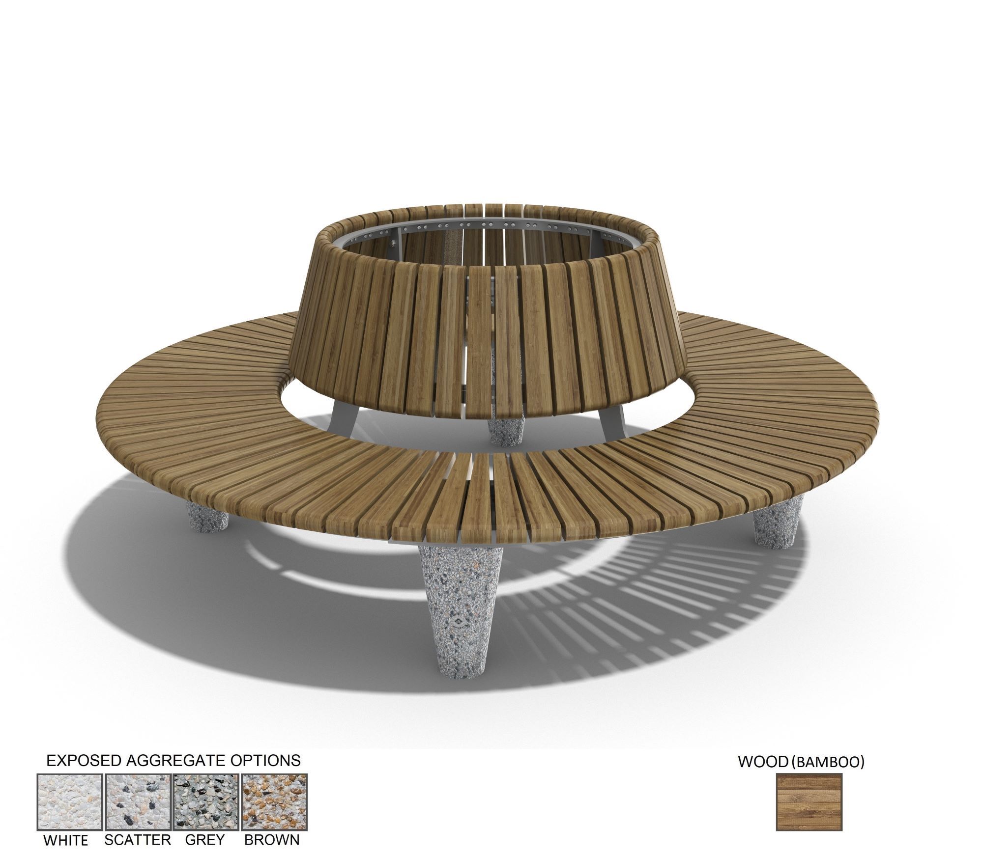 197 | Round bench Round concrete Bench with back By ENCHO ENCHEV - ETE