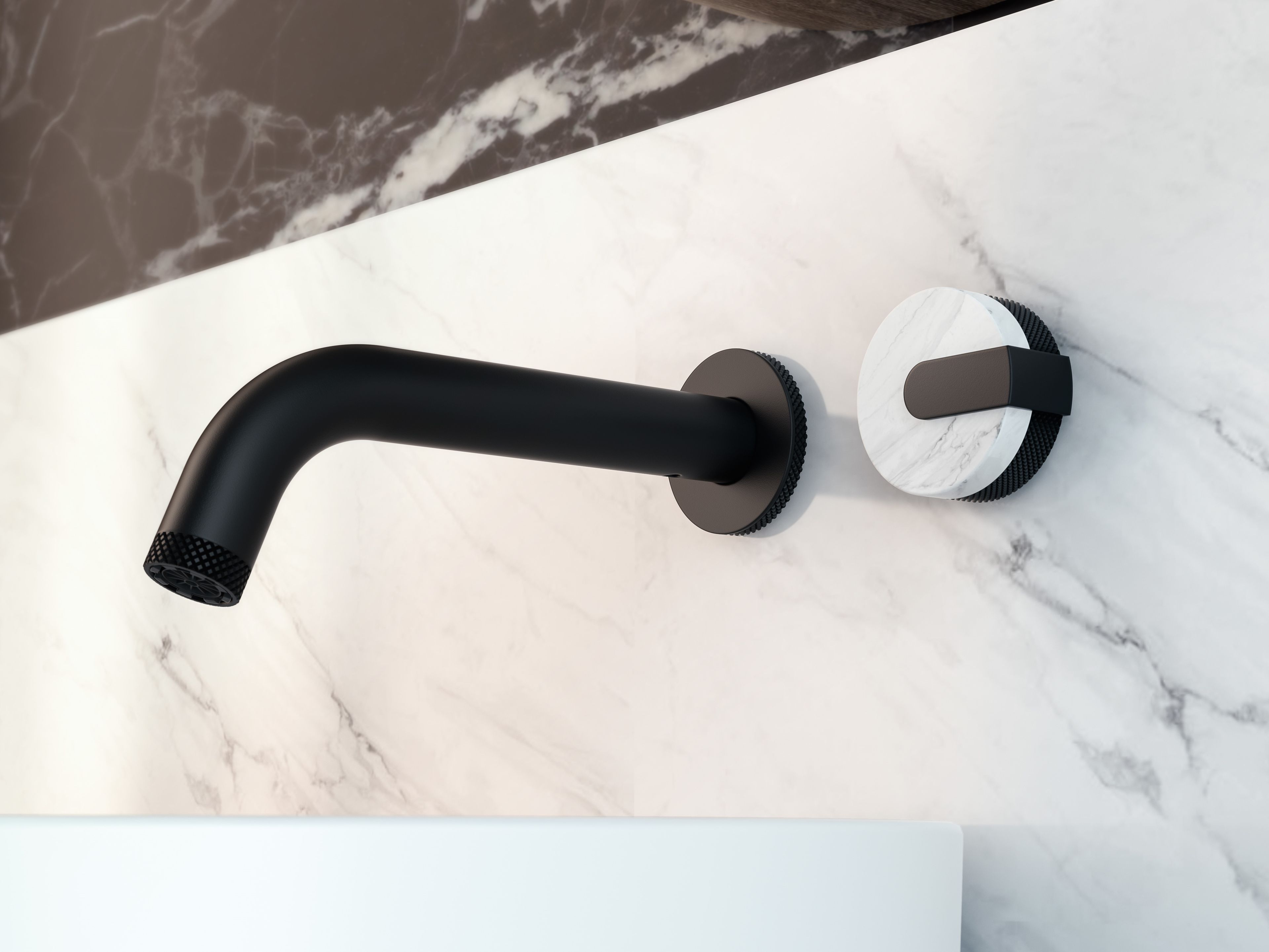 MOD+ 2 hole wall-mounted washbasin mixer By GRAFF
