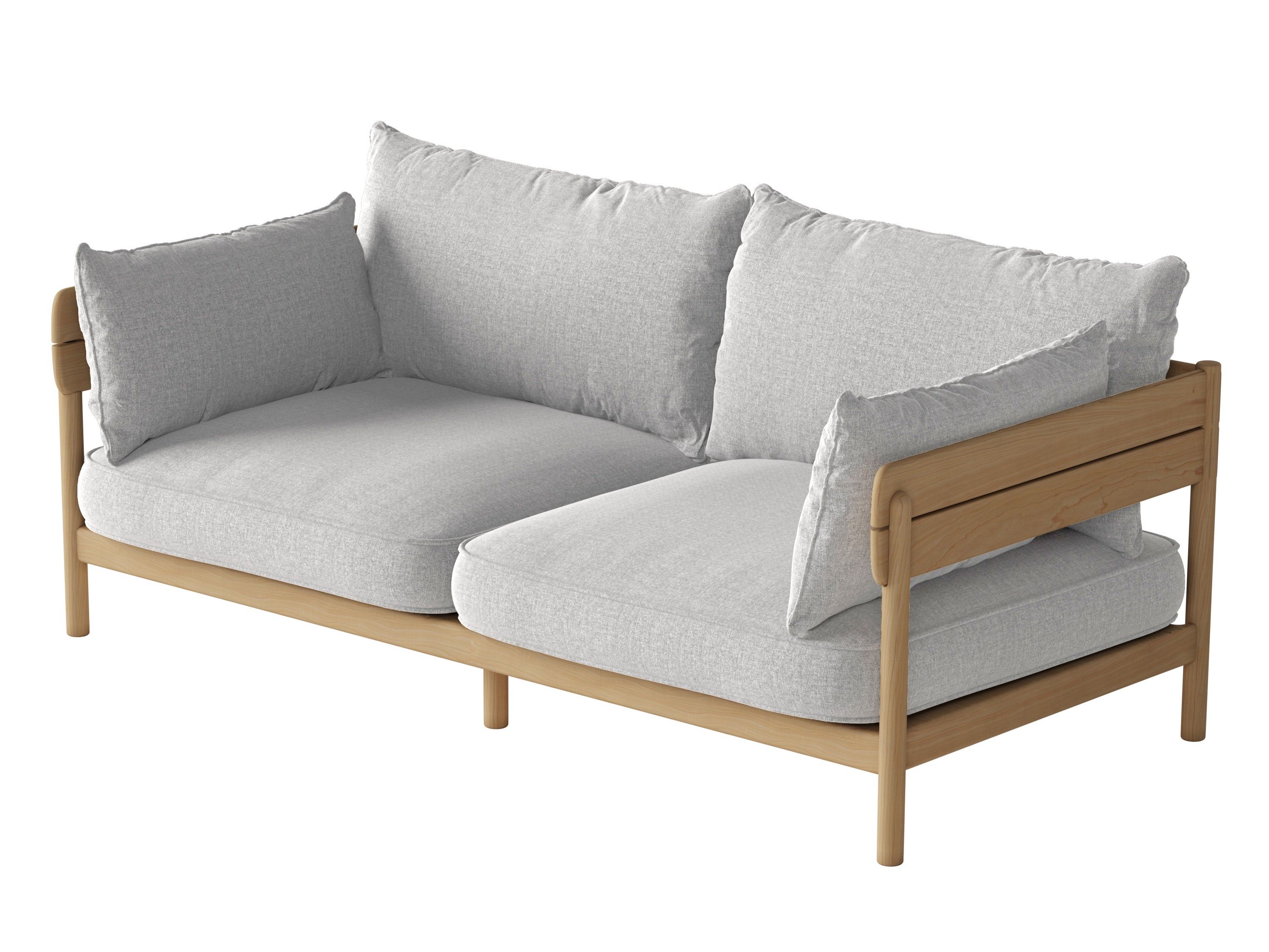 TANSO Teak and fabric 2 seater garden sofa By Case | design David Irwin