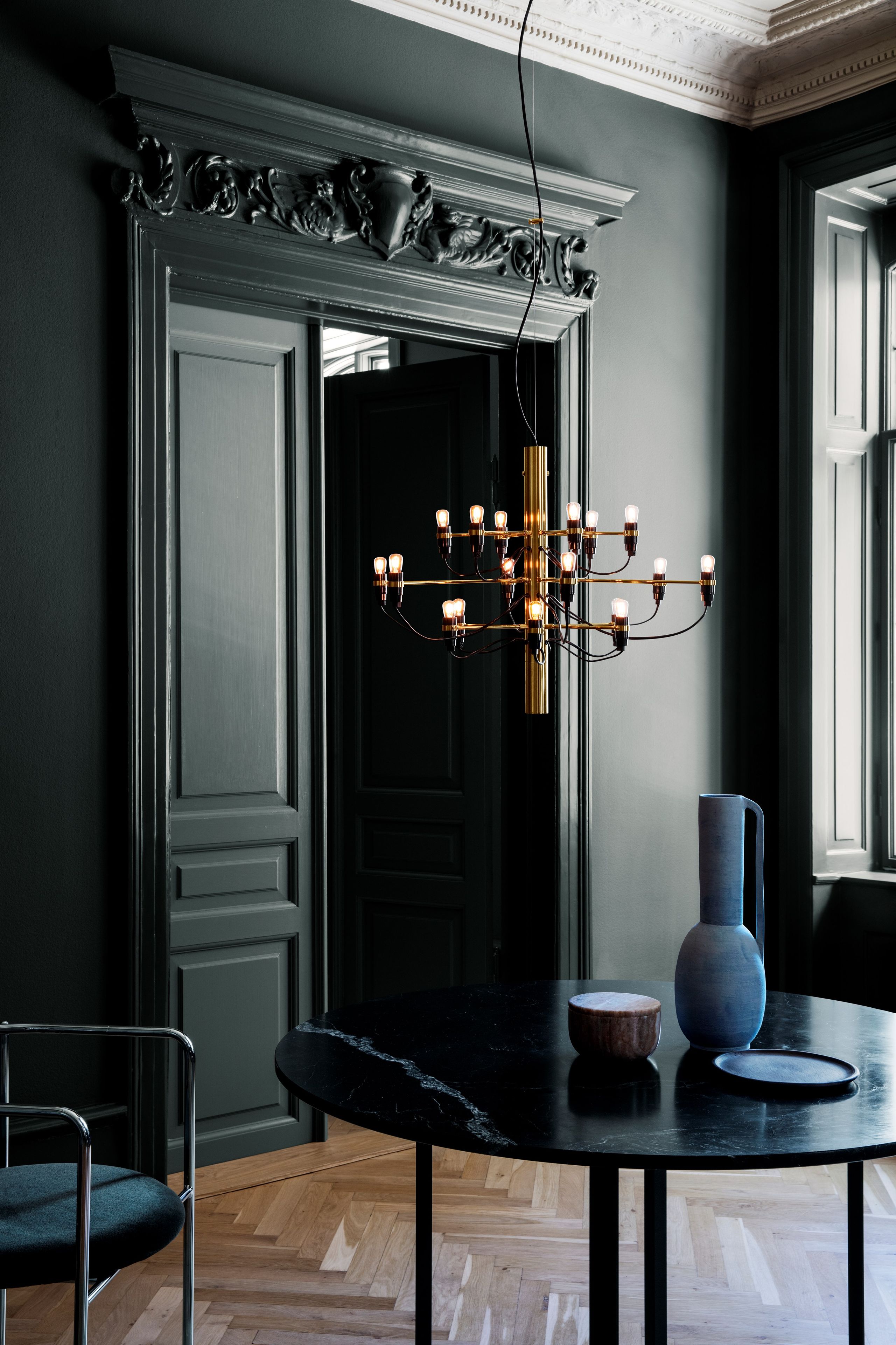 2097/18 LED metal pendant lamp By Flos | design Gino Sarfatti