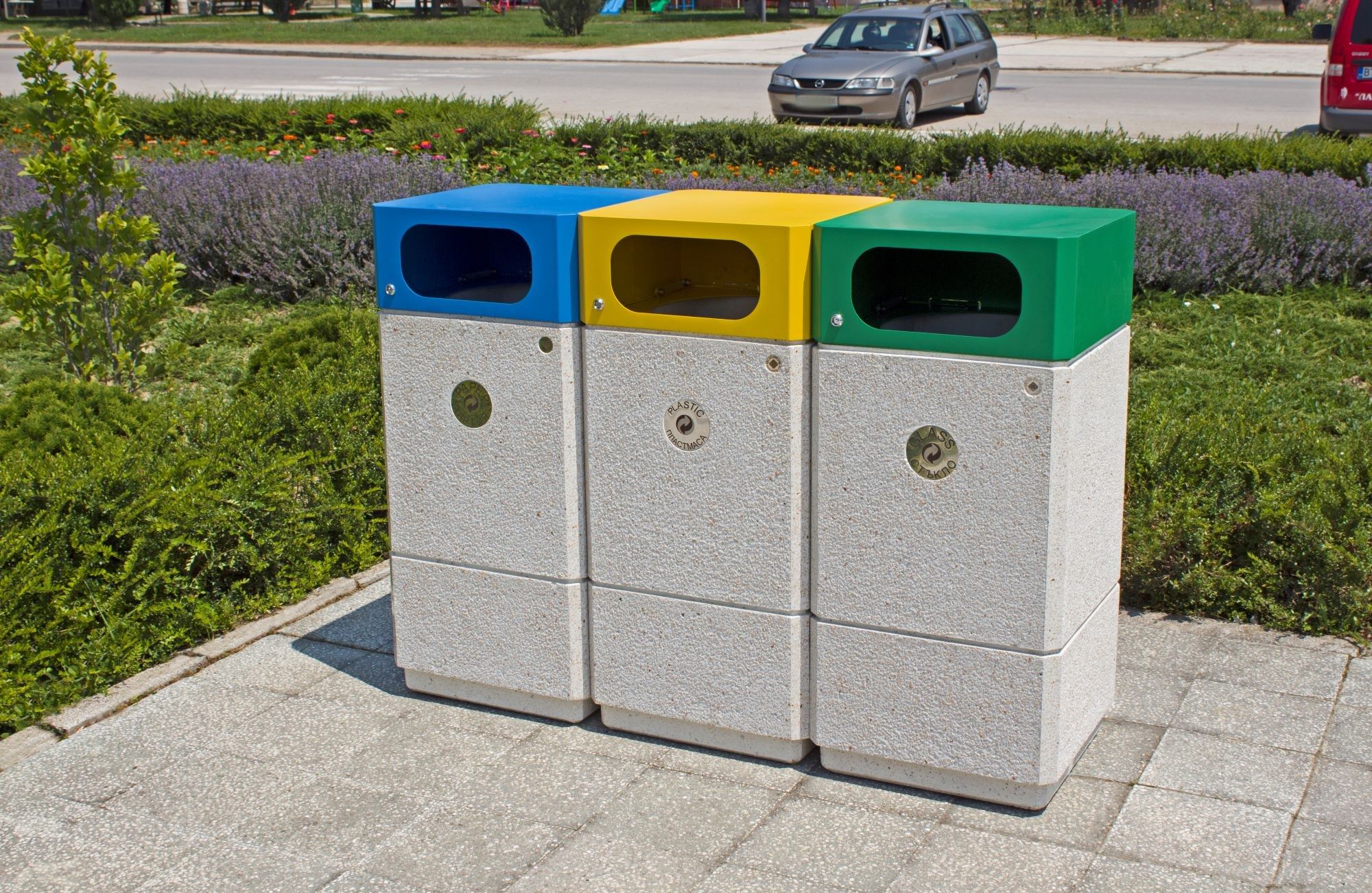 215/216R Outdoor concrete litter bin for waste sorting By ENCHO ENCHEV ...