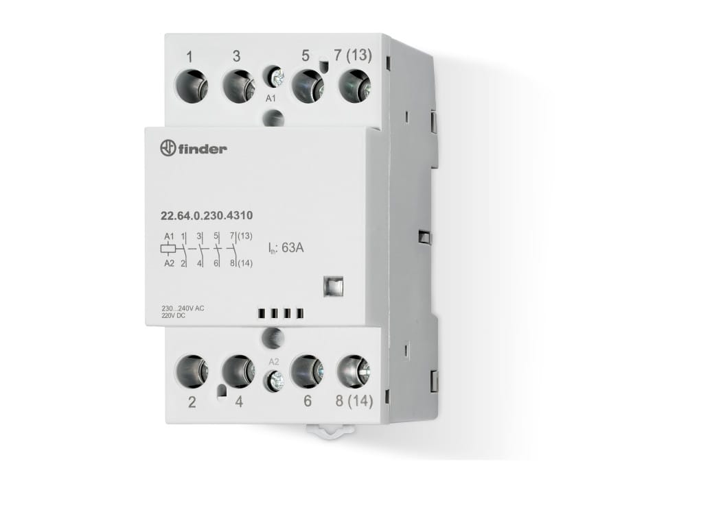 22 - MODULAR CONTACTORS Modular contactor 63 A By Finder
