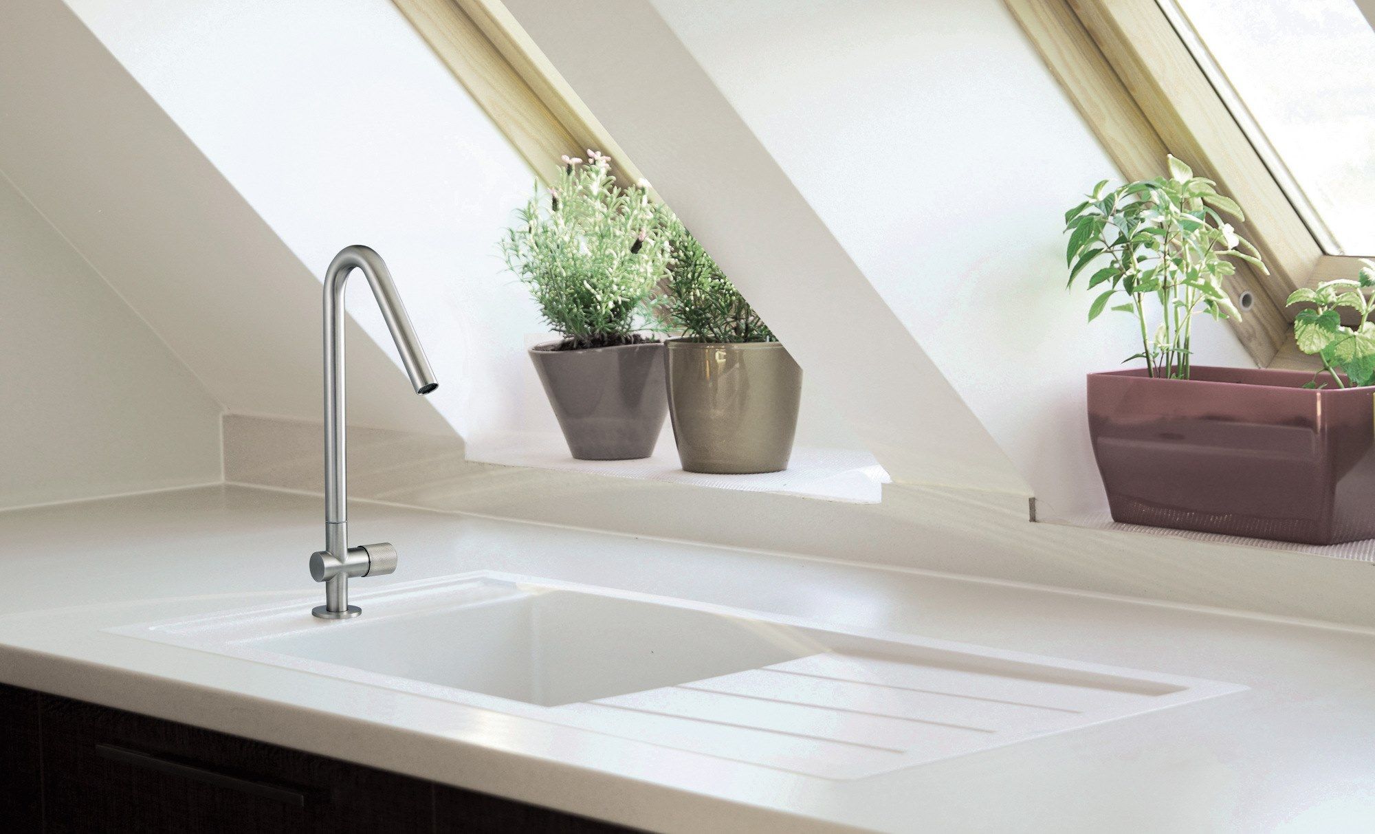 22MM Countertop single handle stainless steel kitchen mixer tap By ...