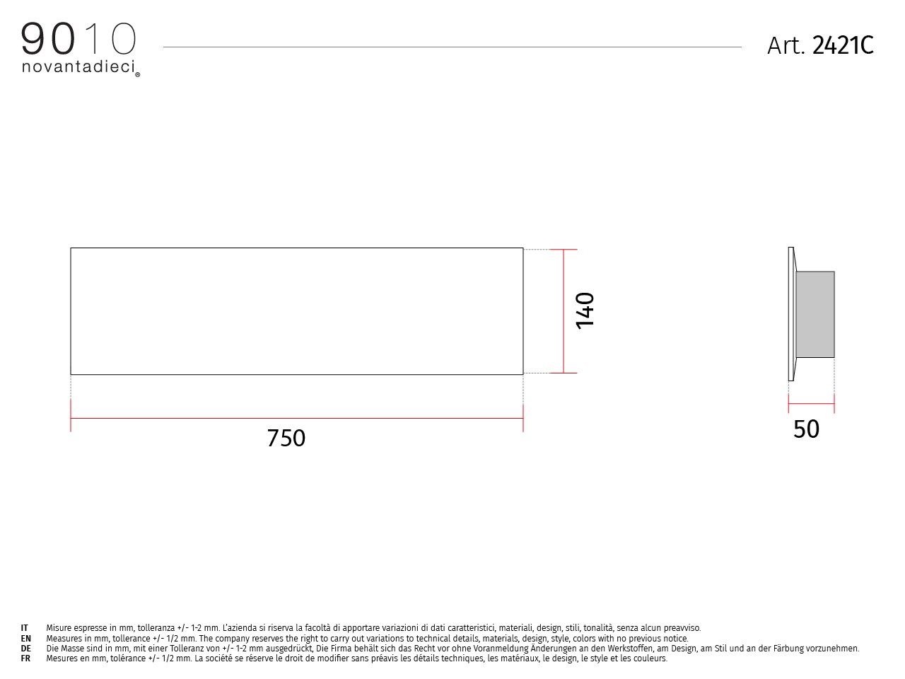2421C | Luminária de parede Luminária de parede LED de Cristaly® By ...