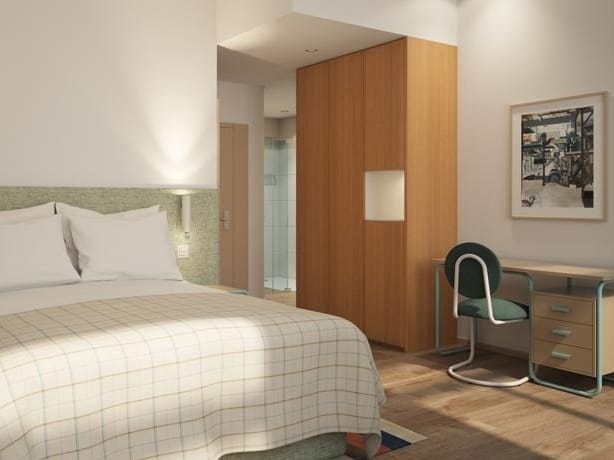 296 | Writing desk Rectangular stainless steel and wood writing desk ...