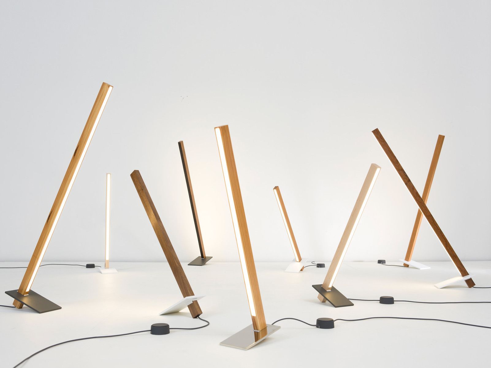 LED wooden table lamp 2ft TABLE TORCH Portable Collection By Stickbulb ...