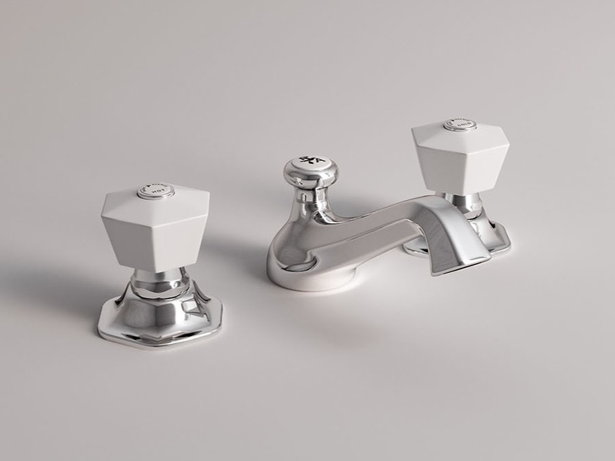 BIANCA 3 hole countertop washbasin tap with automatic pop-up waste By ...