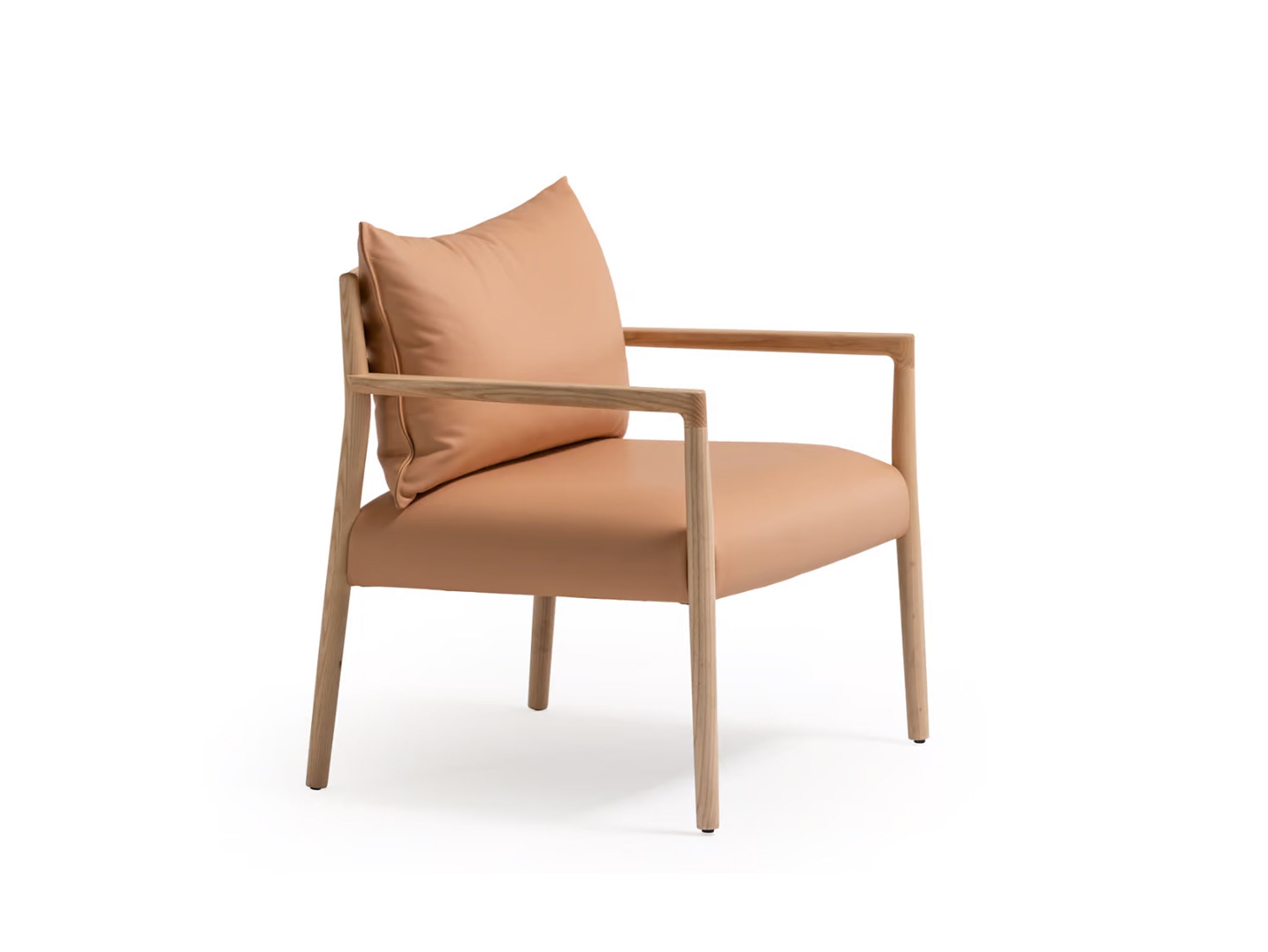 BOGART Upholstered leather easy chair with armrests By Vergés | design ...