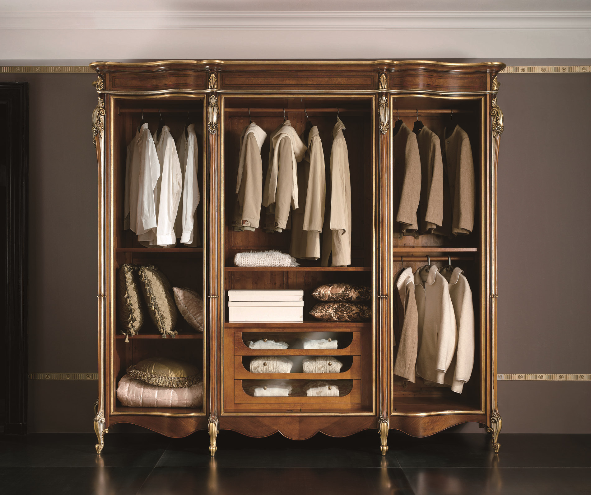 35TH ANNIVERSARY 2049 Walnut wardrobe By SCAPPINI & C