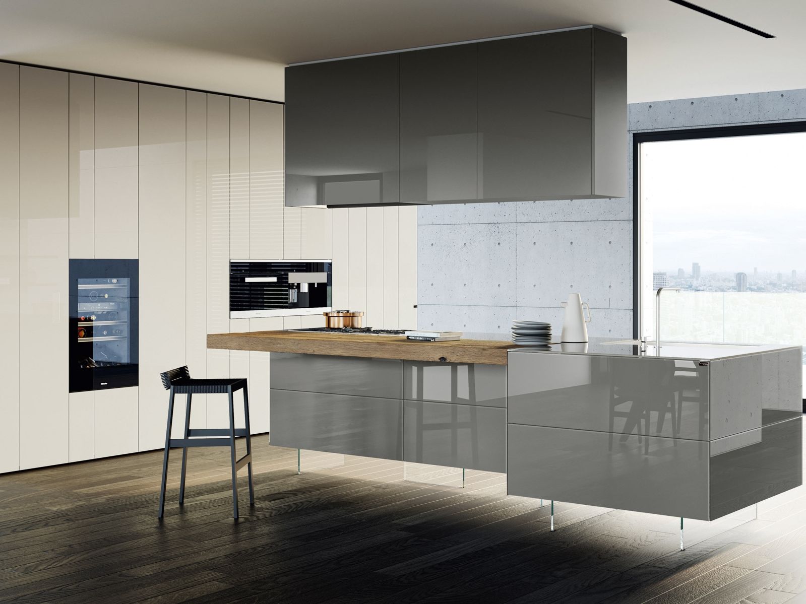 36E8 GLASS | Kitchen with island 36e8 Collection By Lago design Daniele ...