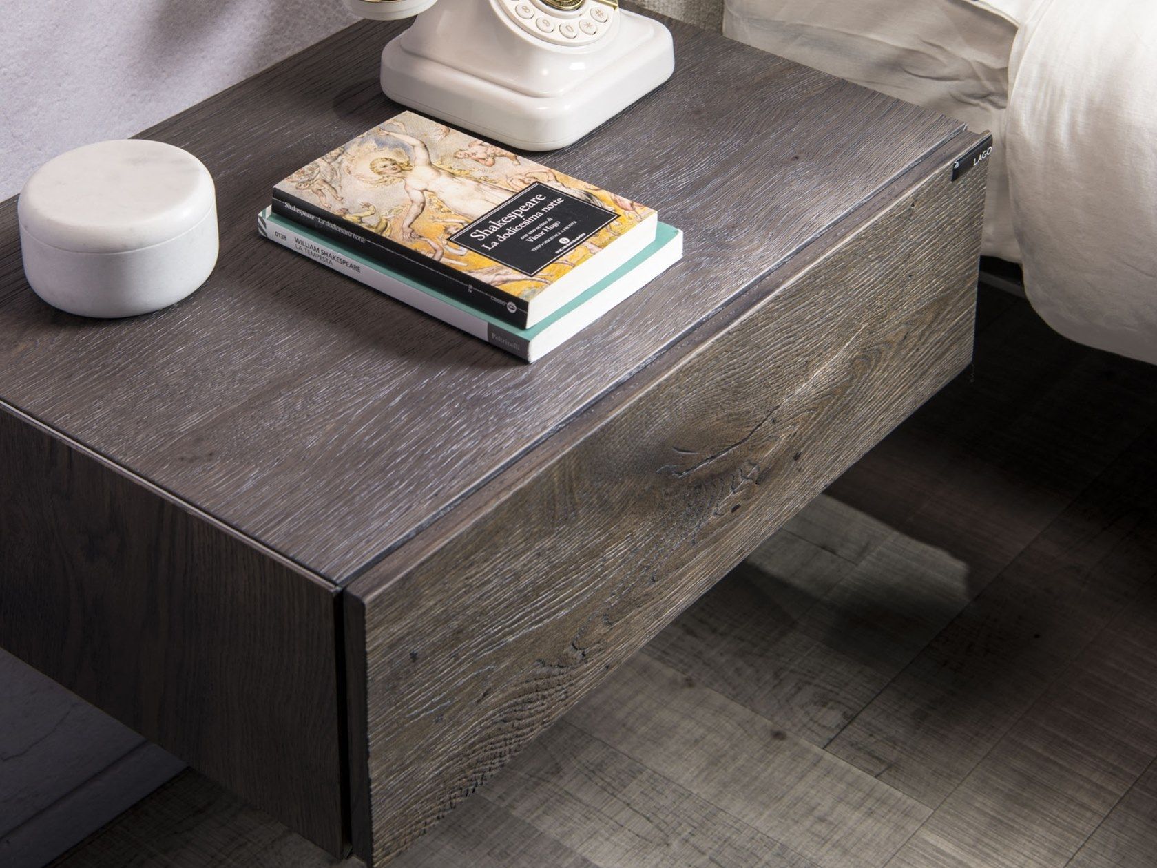 36E8 - 0761 | Bedside table Wall-mounted bedside table By Lago | design ...