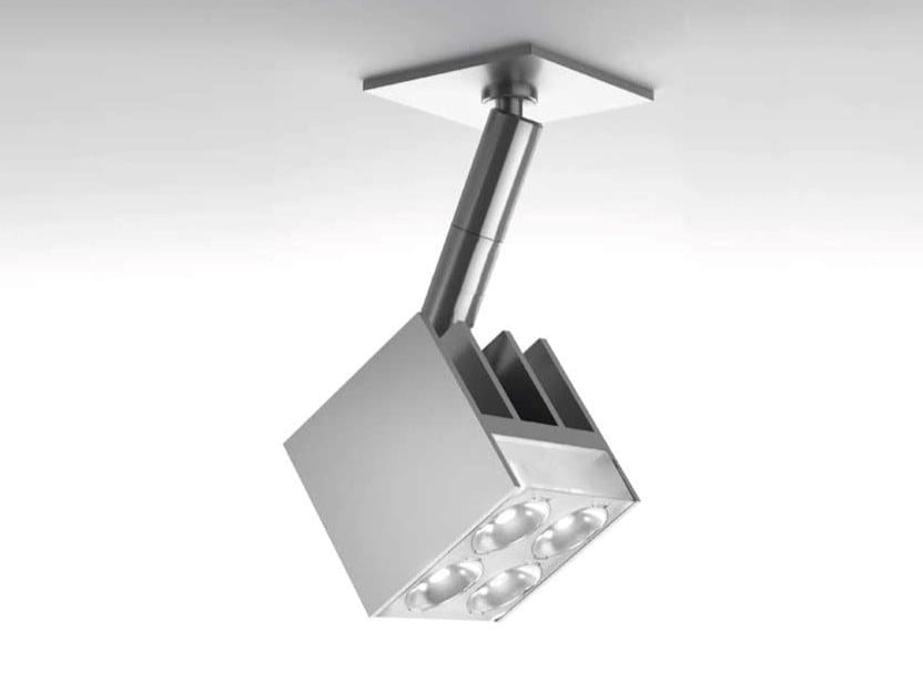 Adjustable ceiling aluminium spotlight 37 CUBE By Artemide