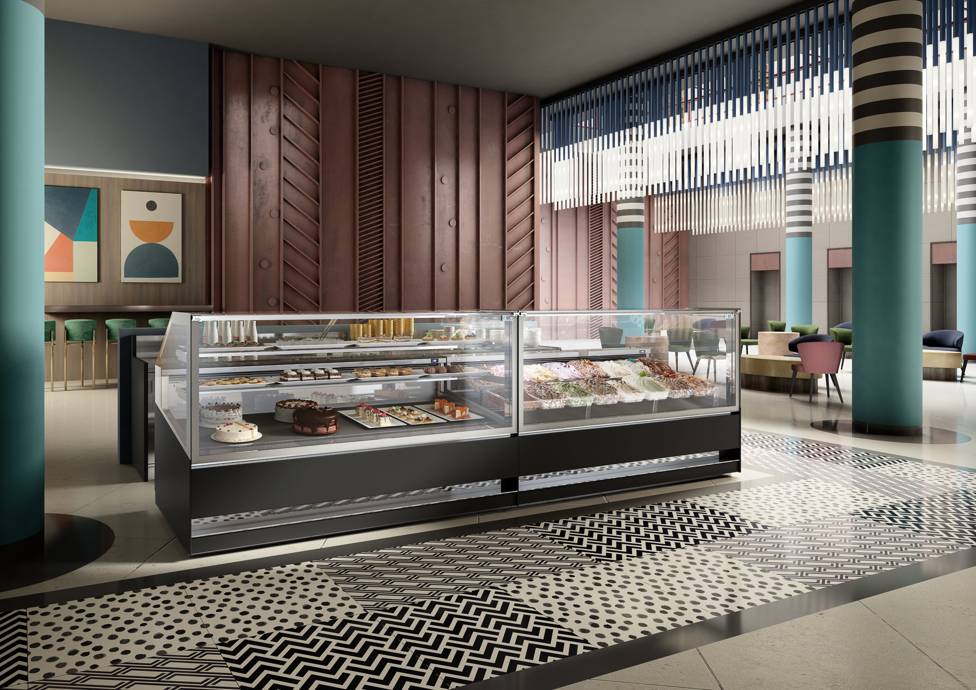 3D SHOW | Ice cream Refrigerated display cabinet Counter ice cream ...