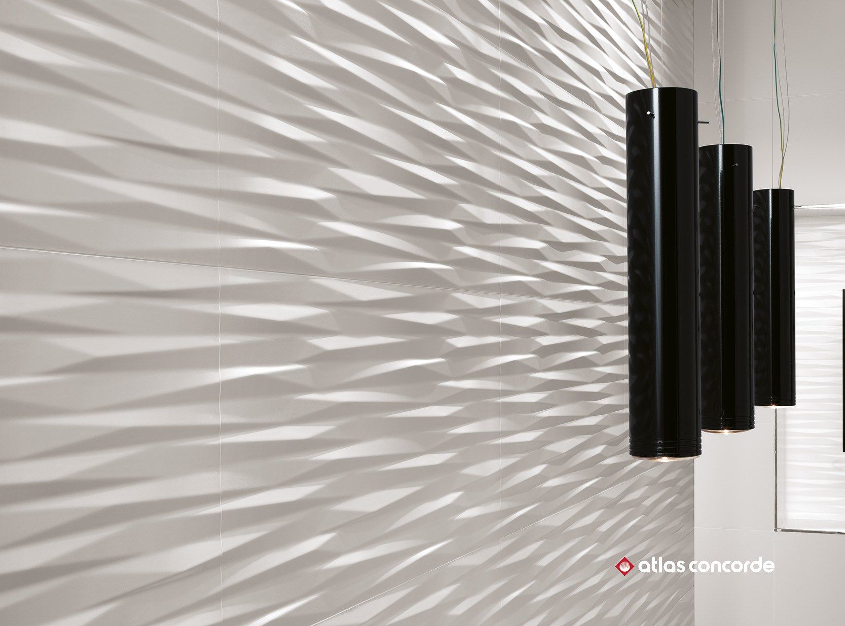 3D WALL DESIGN BLADE White-paste 3D Wall Cladding By Atlas Concorde