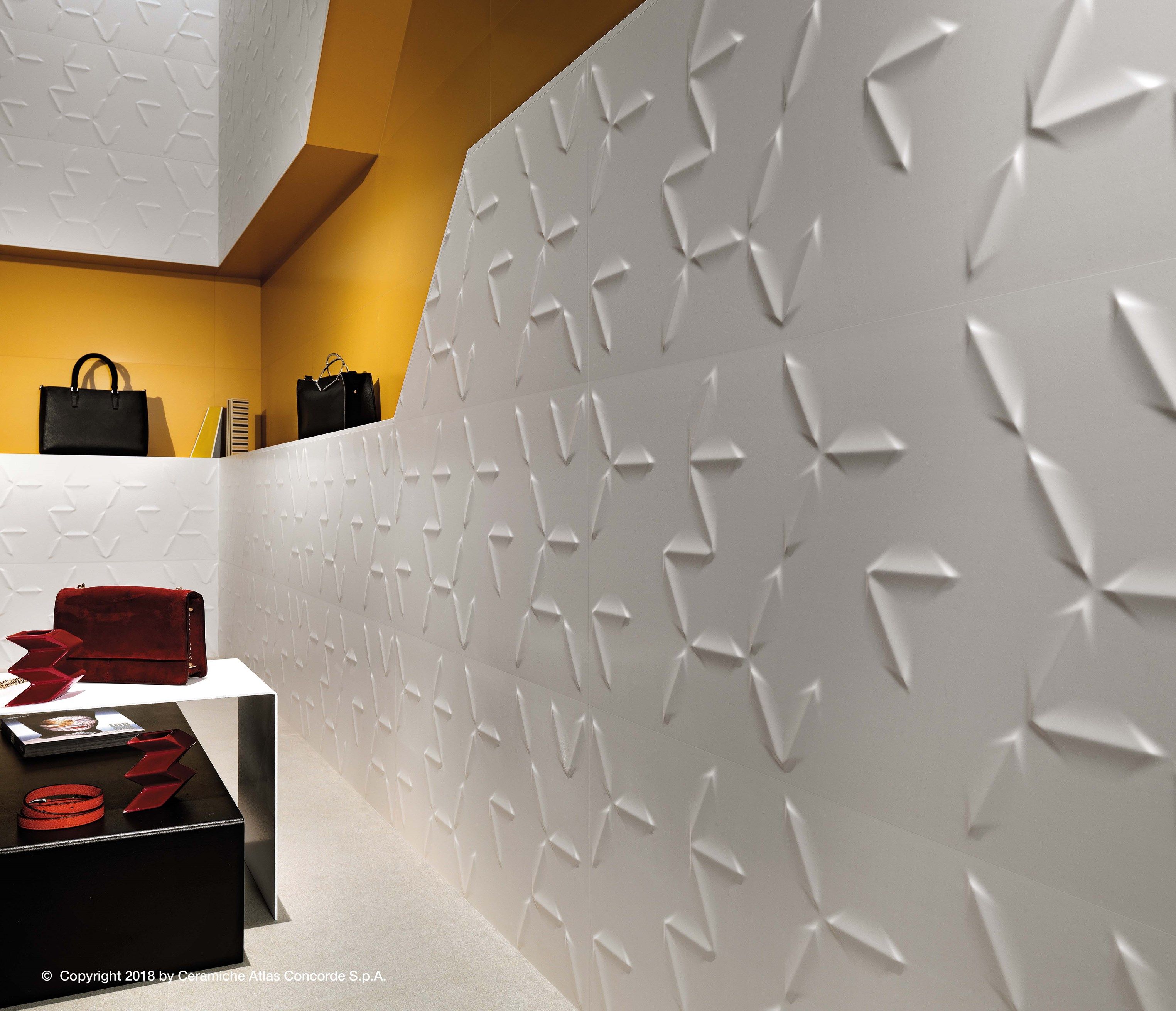 White-paste 3D Wall Cladding 3D WALL DESIGN FLAKE 3D Wall Design ...
