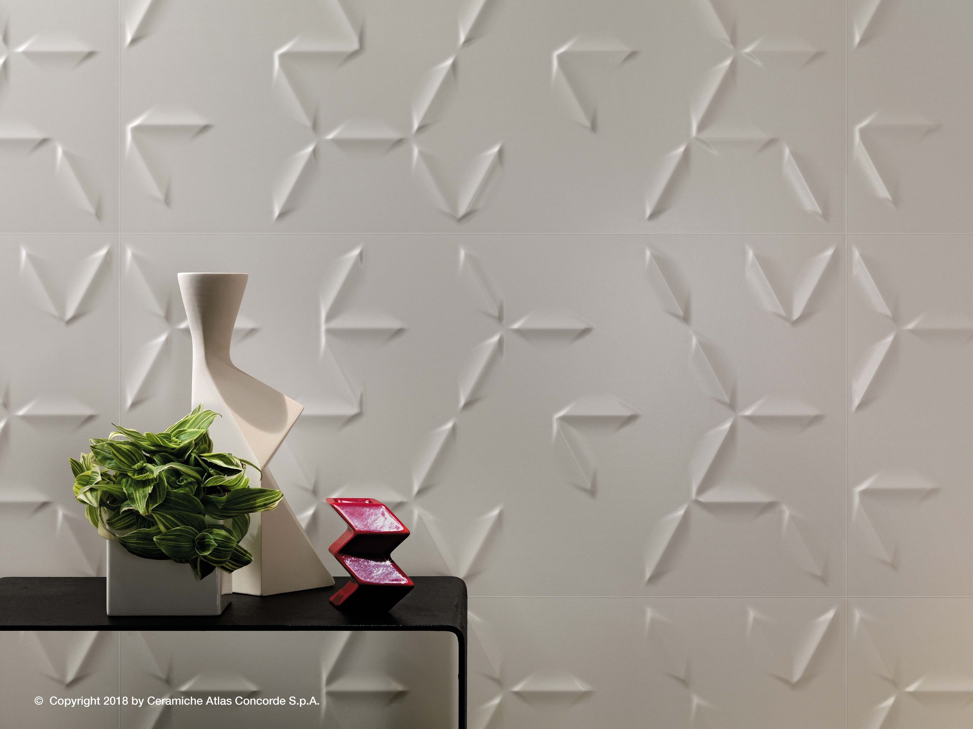 White-paste 3D Wall Cladding 3D WALL DESIGN FLAKE 3D Wall Design ...