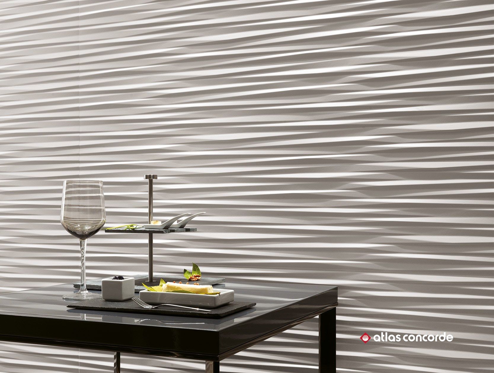 White-paste 3D Wall Cladding 3D WALL DESIGN ULTRABLADE By Atlas Concorde