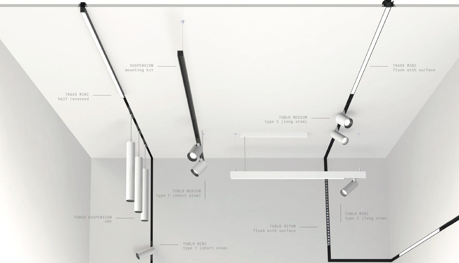 Lampe sur rails 48V TRACK SYSTEM By Orbit