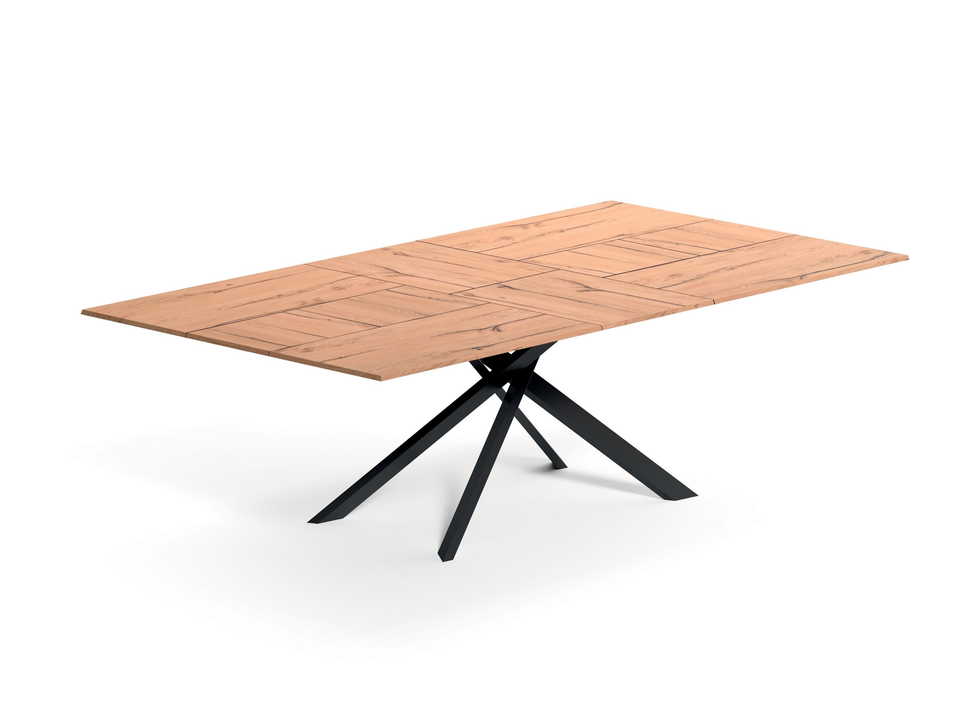4X4 Table extensible rectangulaire en acier et bois By Ozzio Italia ...