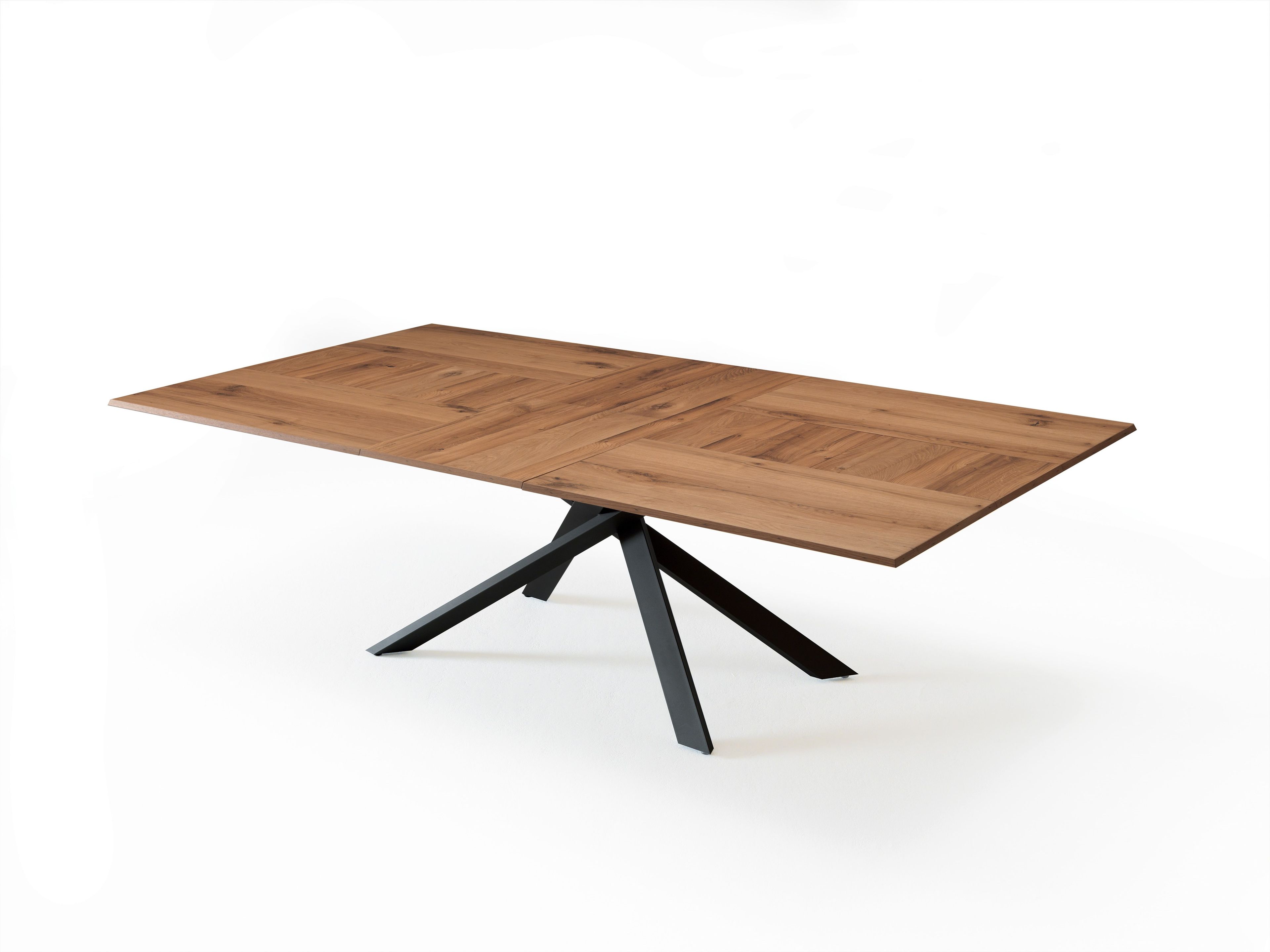 4X4 Table extensible rectangulaire en acier et bois By Ozzio Italia ...