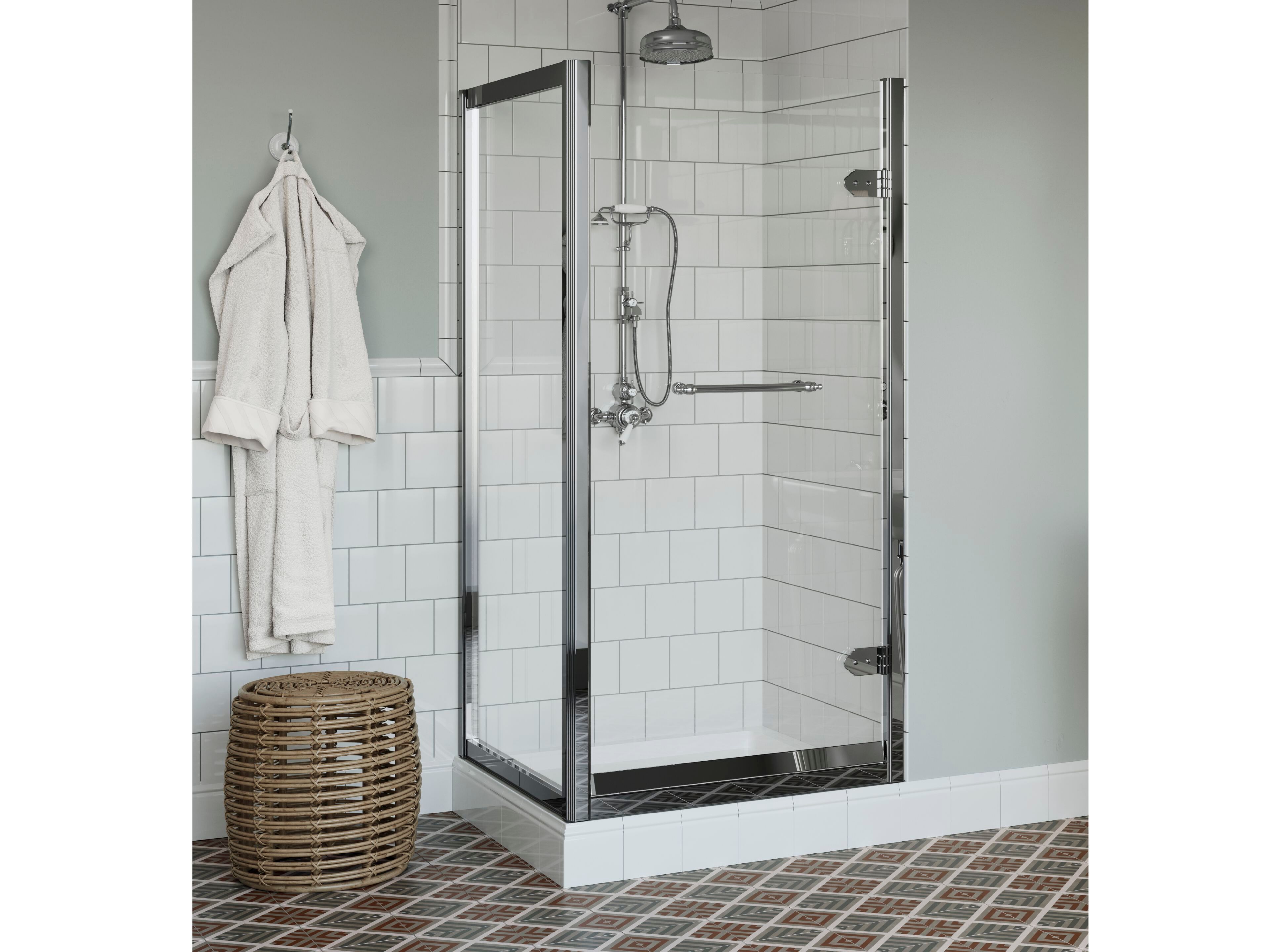 SAVOY X Corner glass shower cabin By Devon&Devon