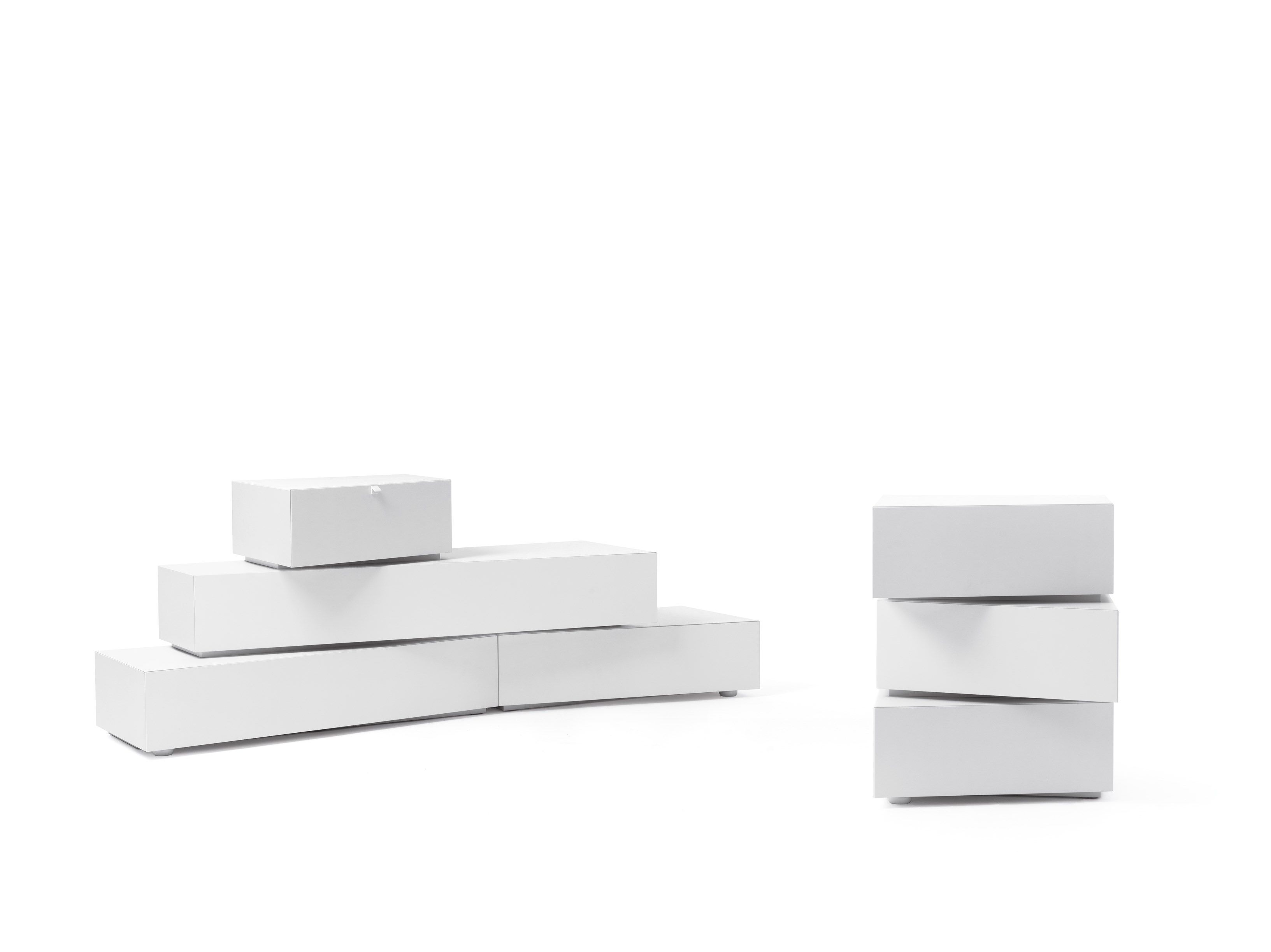 Lacquered storage wall 5 BLOCKS By Opinion Ciatti