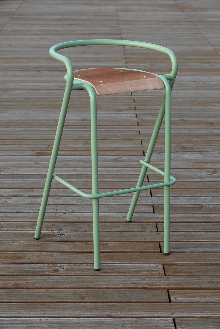 5008-B | Stool High metal stool with back By Adico