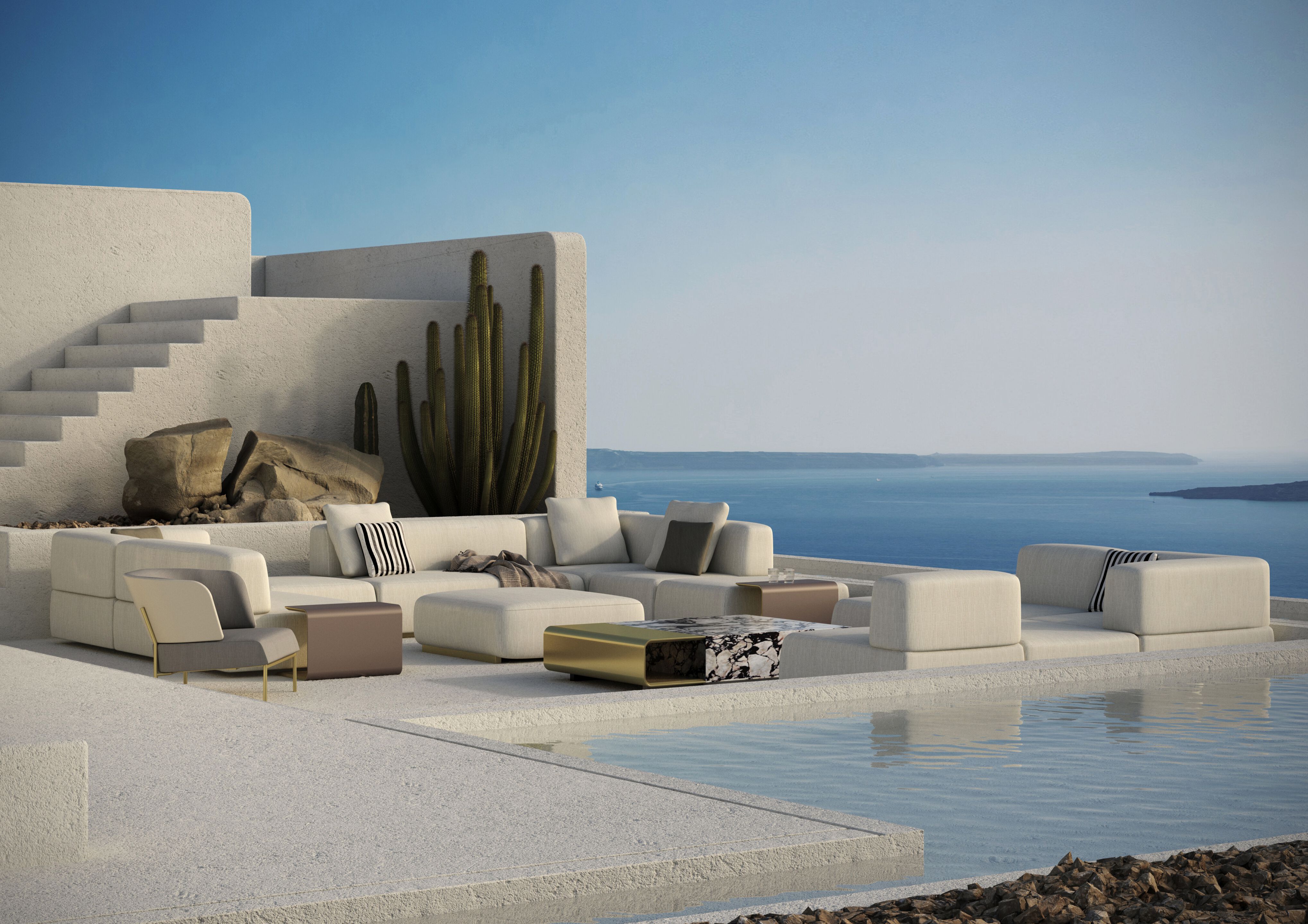 SANTORINI Garden sofa By Formitalia