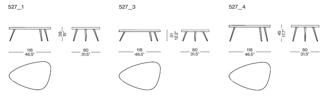 527 MEXIQUE | Coffee table Mexique Collection By Cassina design ...