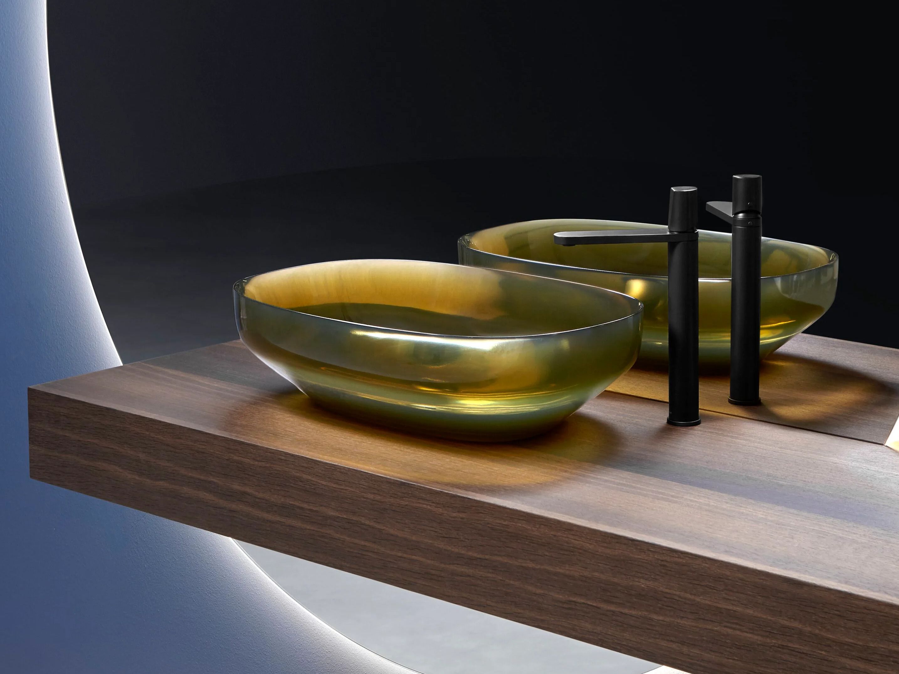 AGO Oval countertop Cristalmood® washbasin By Antonio Lupi Design ...