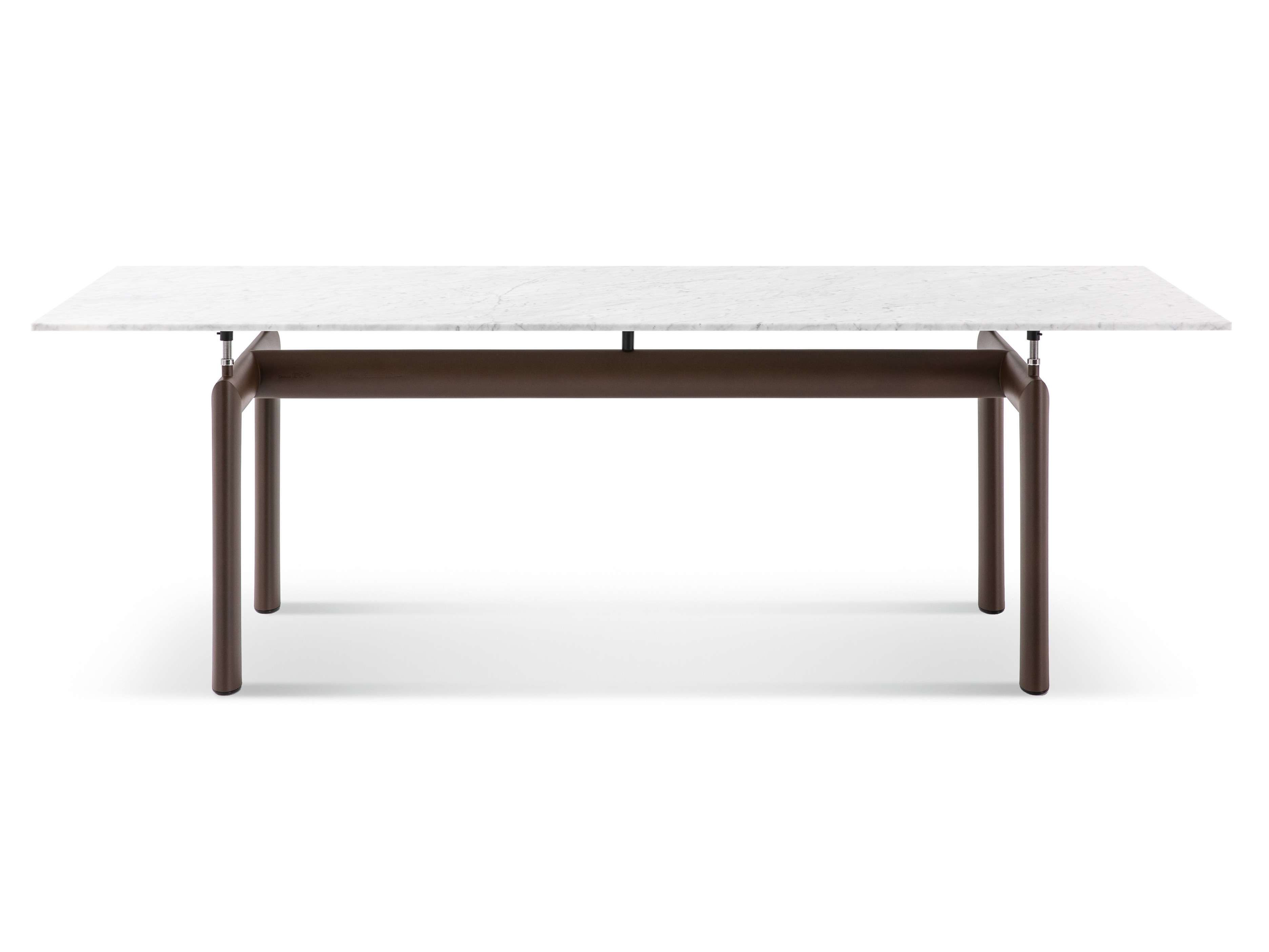 6 TABLE TUBE D’AVION, OUTDOOR Rectangular Carrara marble garden table ...