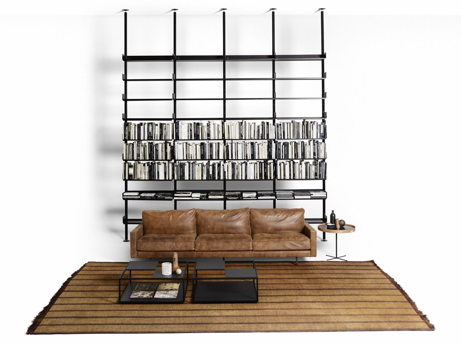 Sectional extruded aluminum bookcase 606 UNIVERSAL SHELVING SYSTEM By ...