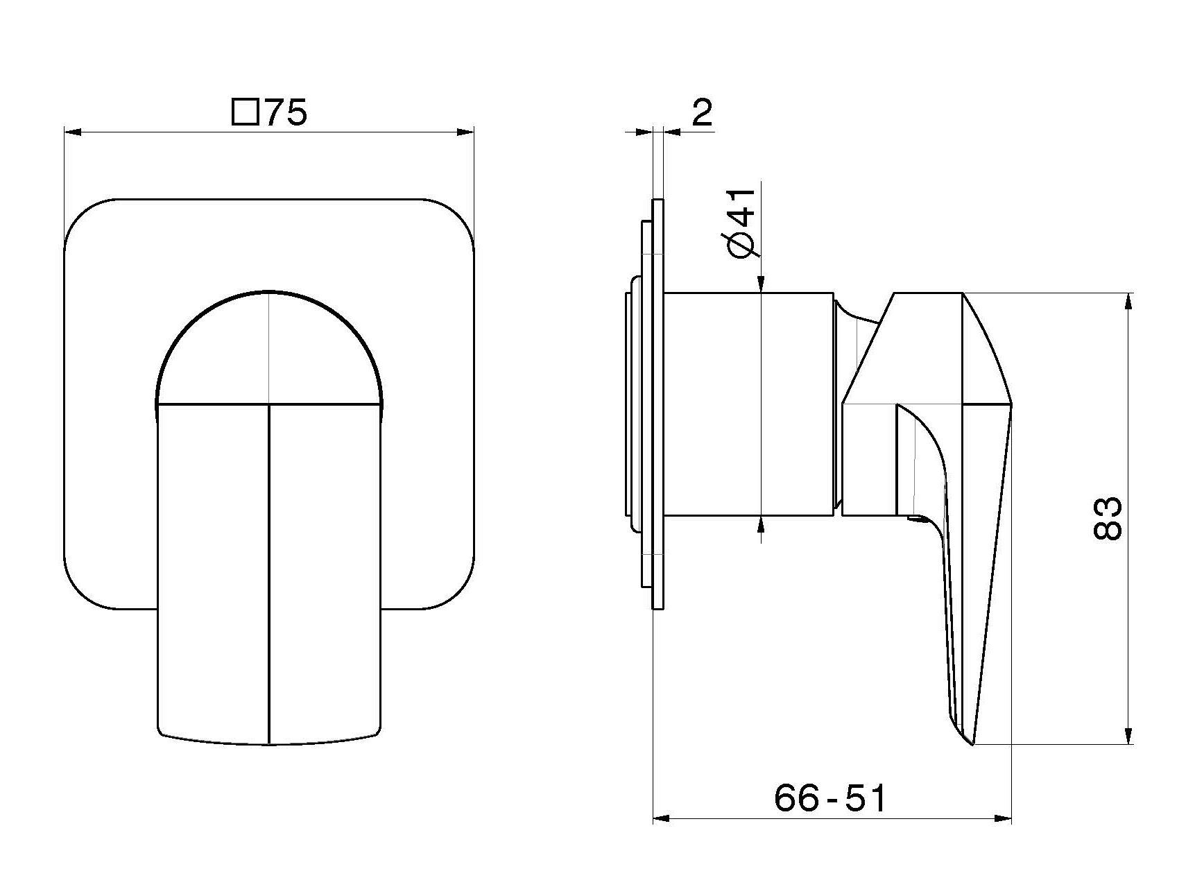 DELTA ZERO Commande à distance mural By newform