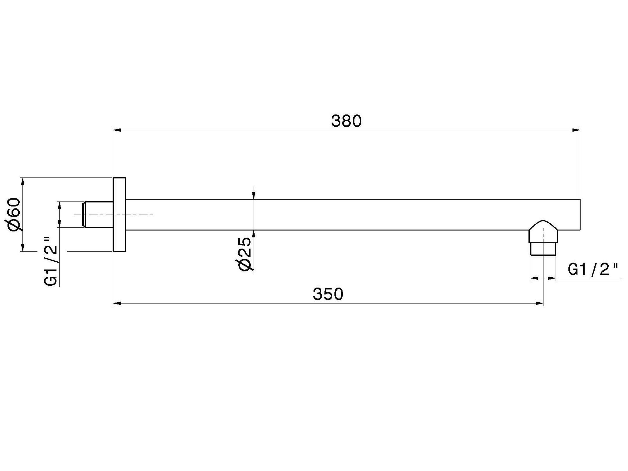 X-STEEL 316 Braccio doccia in metallo By newform
