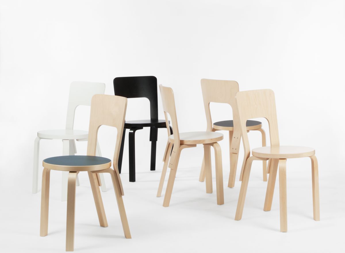 66 | Chaise en bouleau By Artek design Alvar Aalto