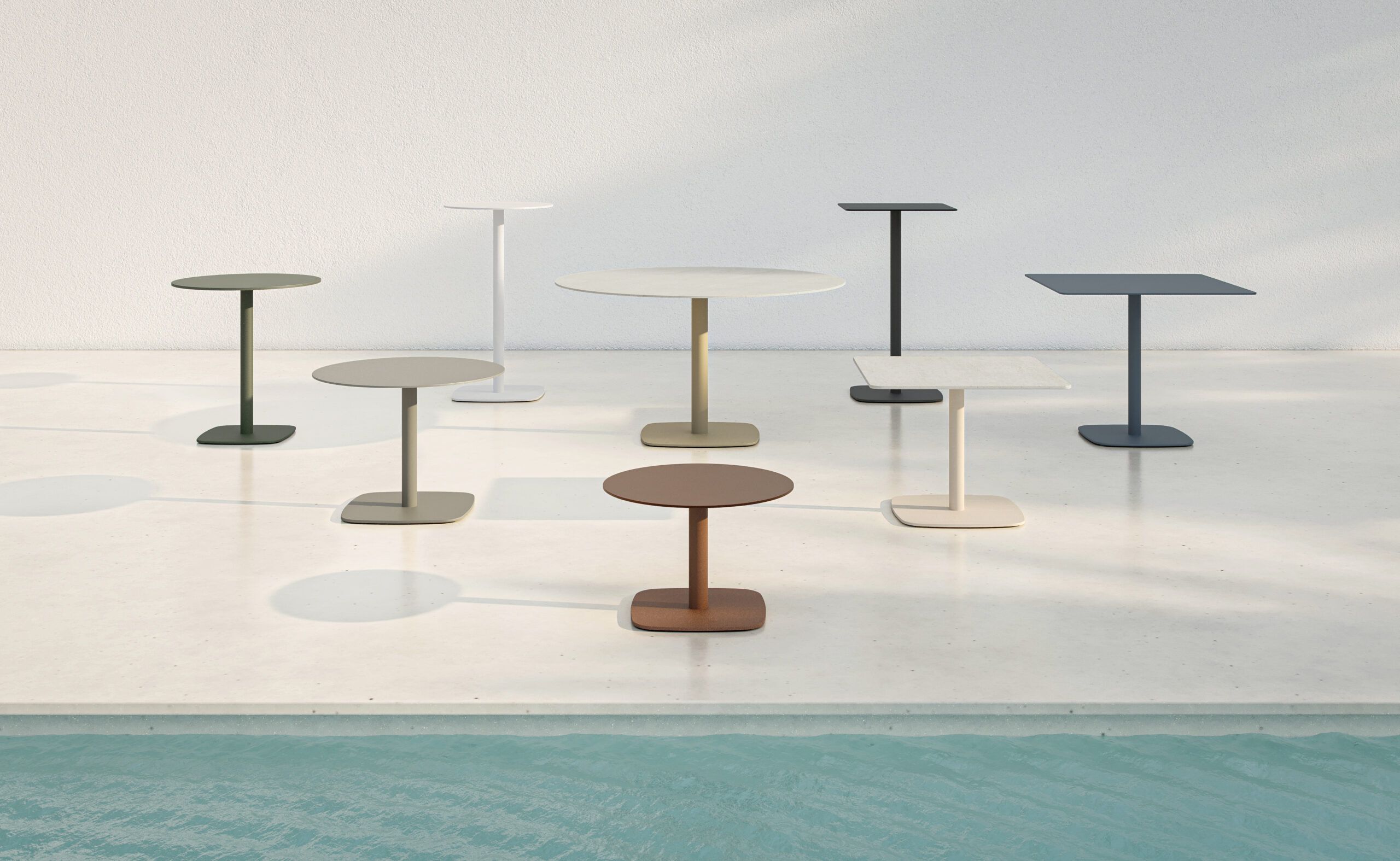 SIRKEL Aluminium table By Bivaq