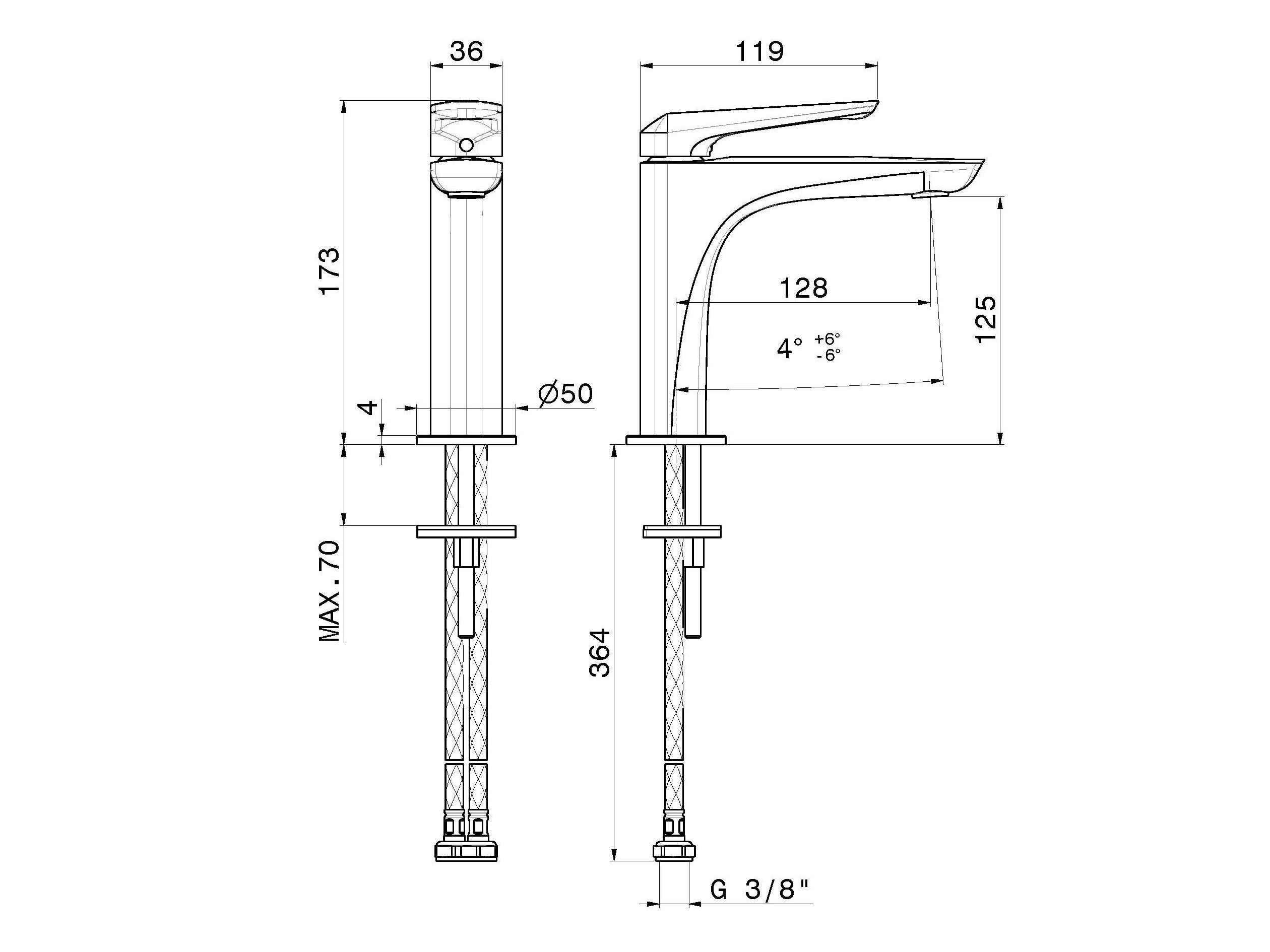 DELTA ZERO Grifo para lavabo By newform