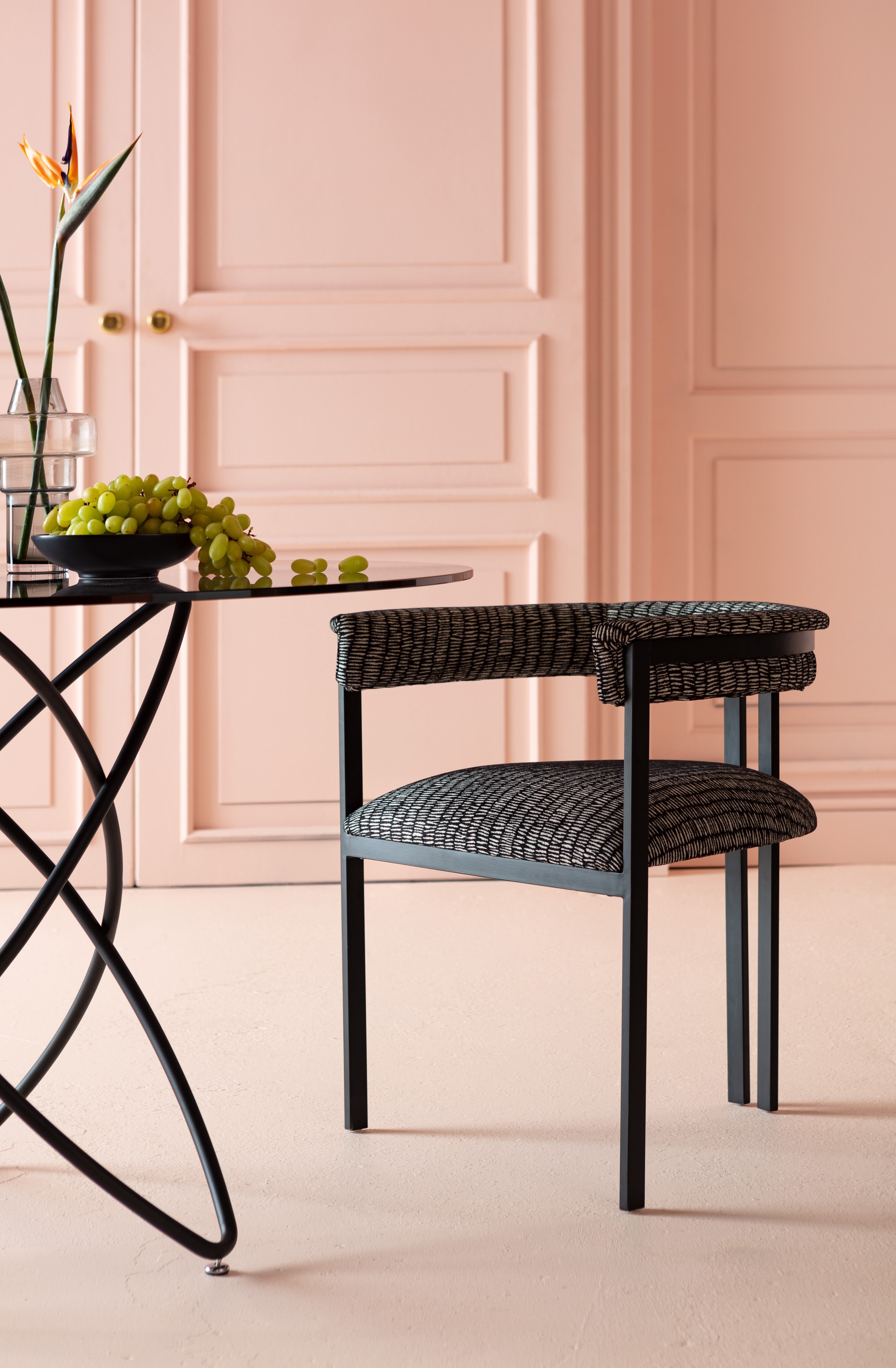 PARIS Polyester and stainless steel chair By KARE Design