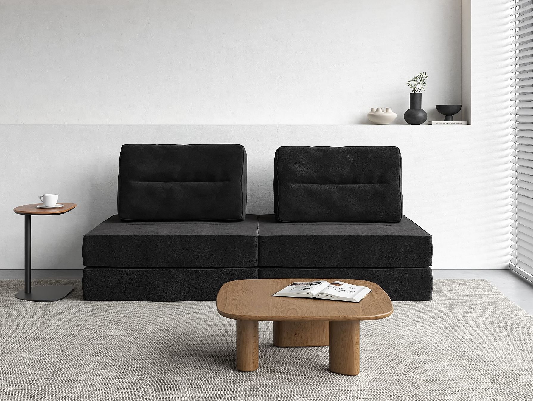 9-LAYER Convertible 2 seater fabric sofa By grado design