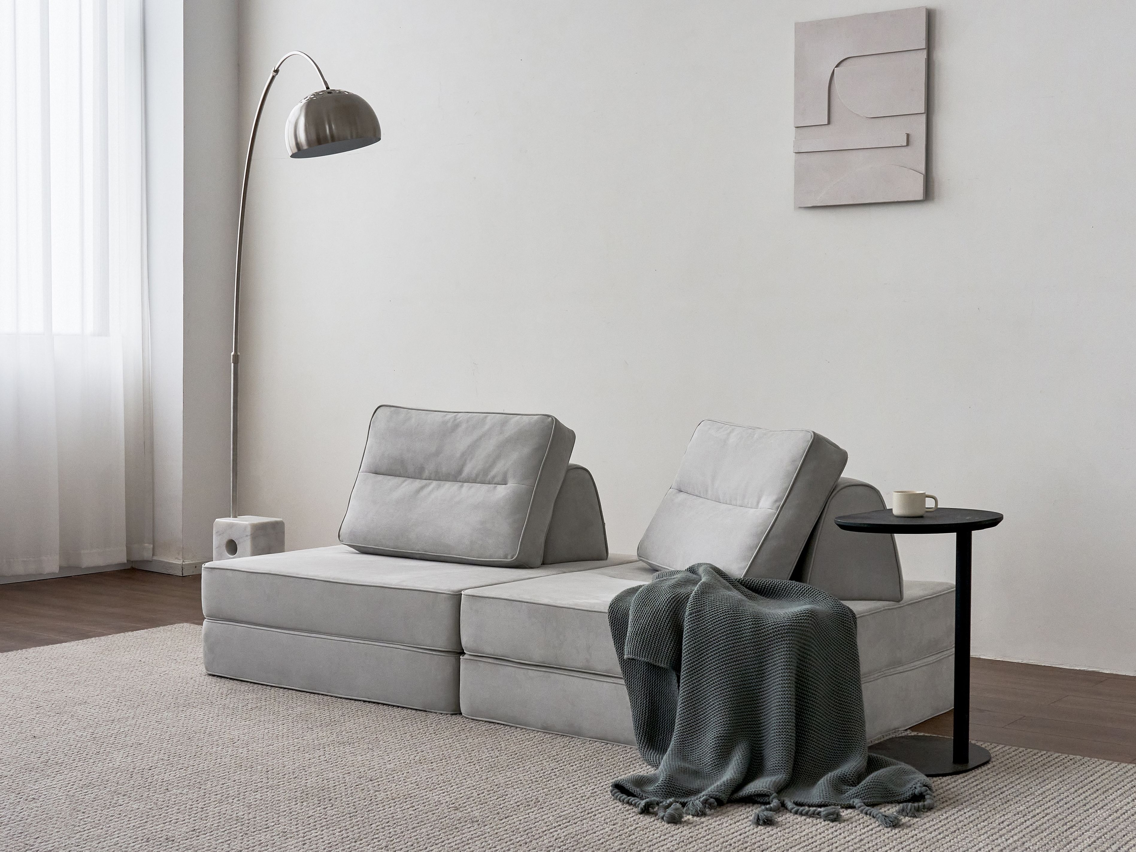 9-LAYER Convertible 2 seater fabric sofa By grado design