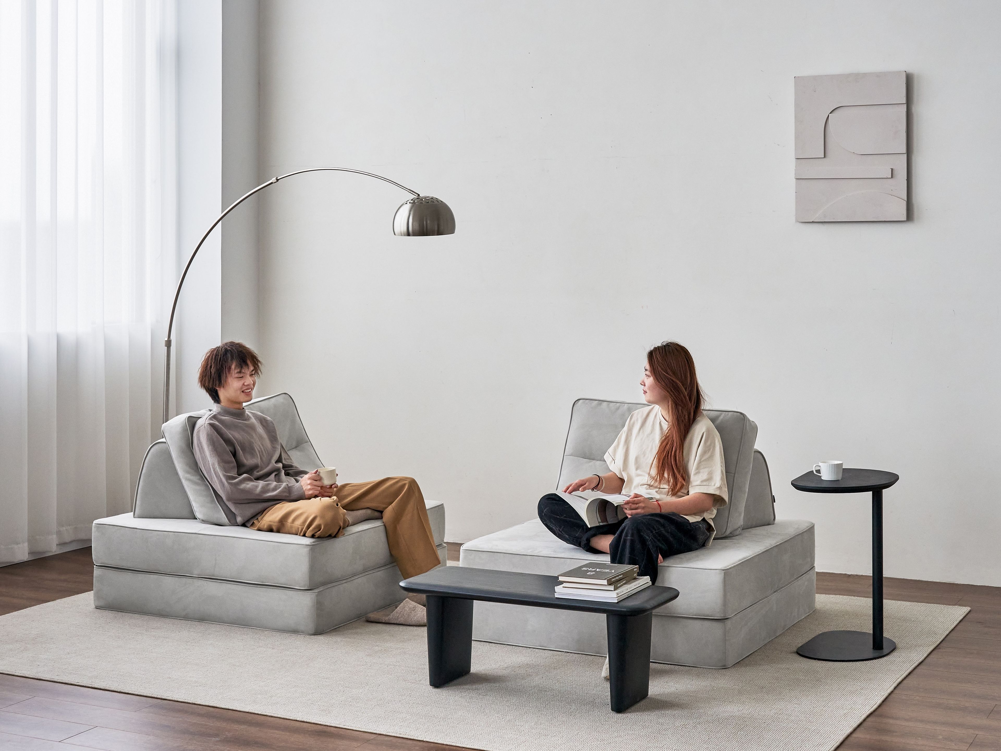 9-LAYER Convertible 2 seater fabric sofa By grado design