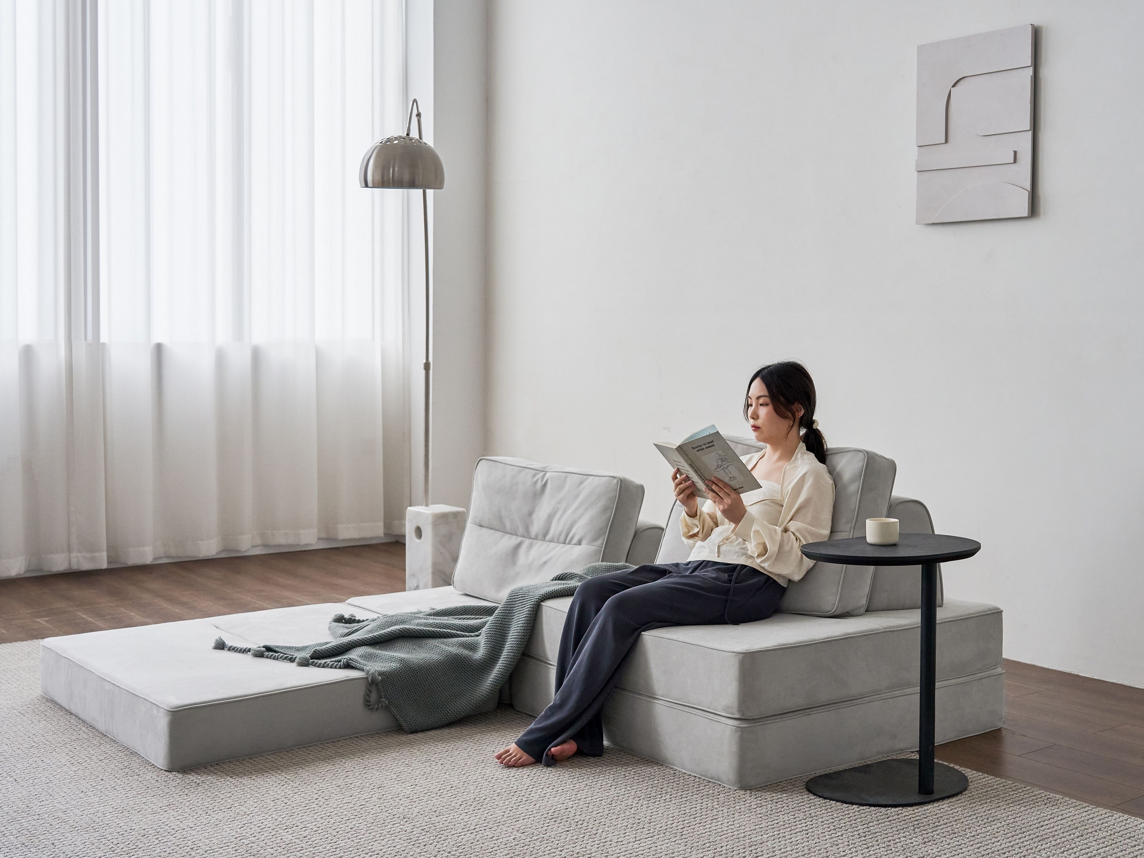 9-LAYER Convertible 2 seater fabric sofa By grado design