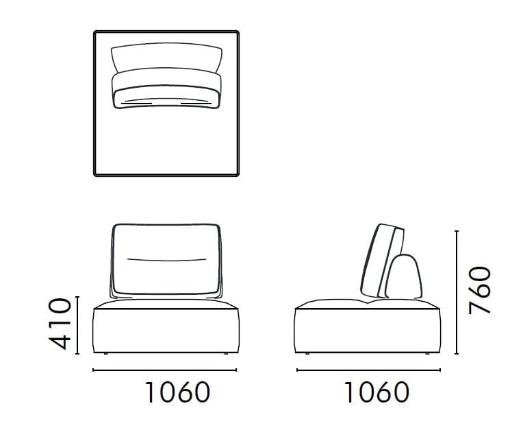 9-LAYER THICK | Canapé composable Canapé composable en tissu avec ...