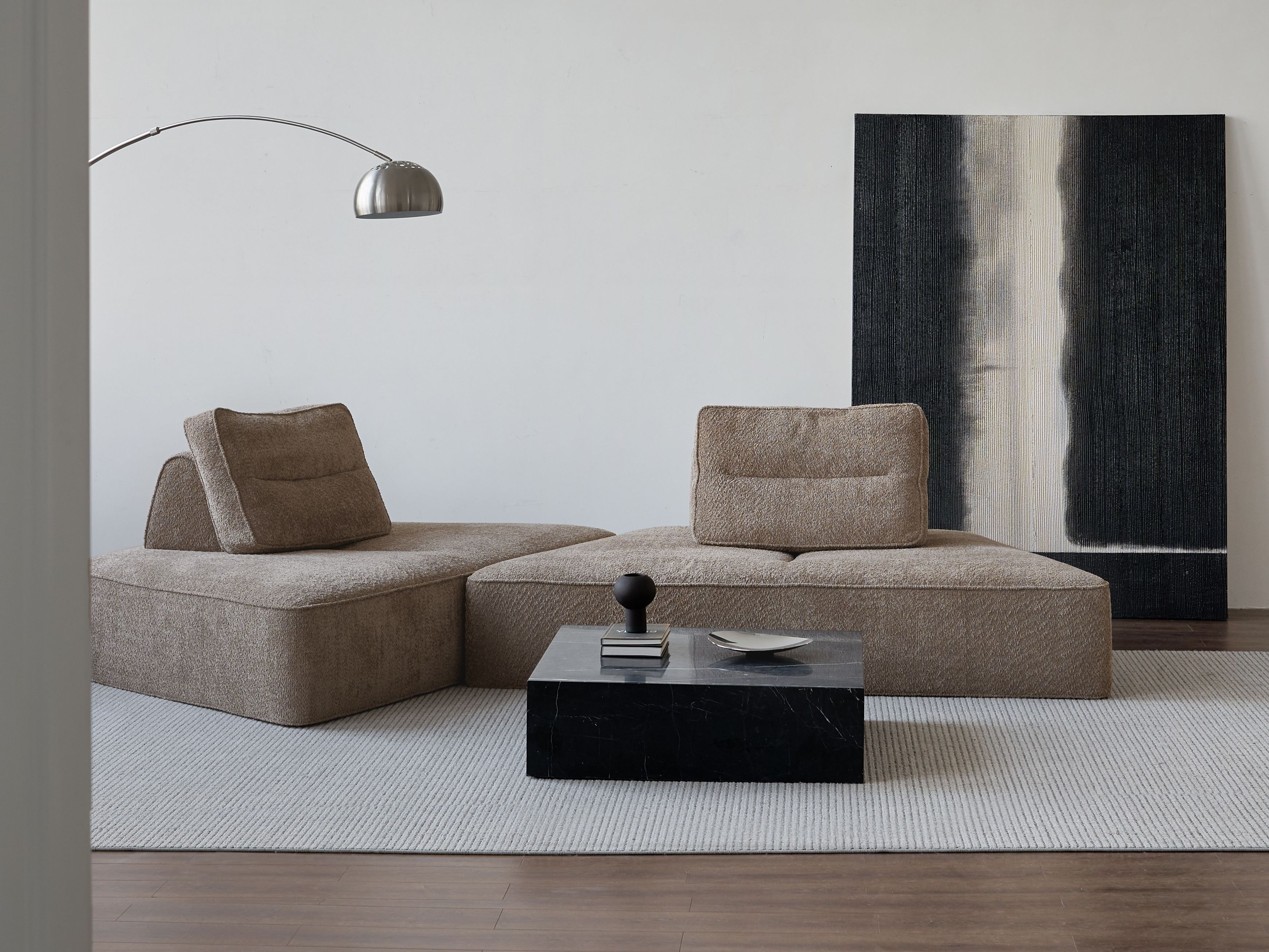 9-LAYER THICK | Curved sofa Modular curved fabric sofa By grado design