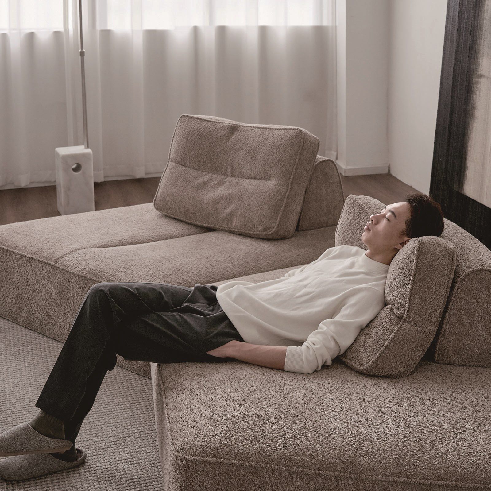 9-LAYER THICK | Curved sofa Modular curved fabric sofa By grado design