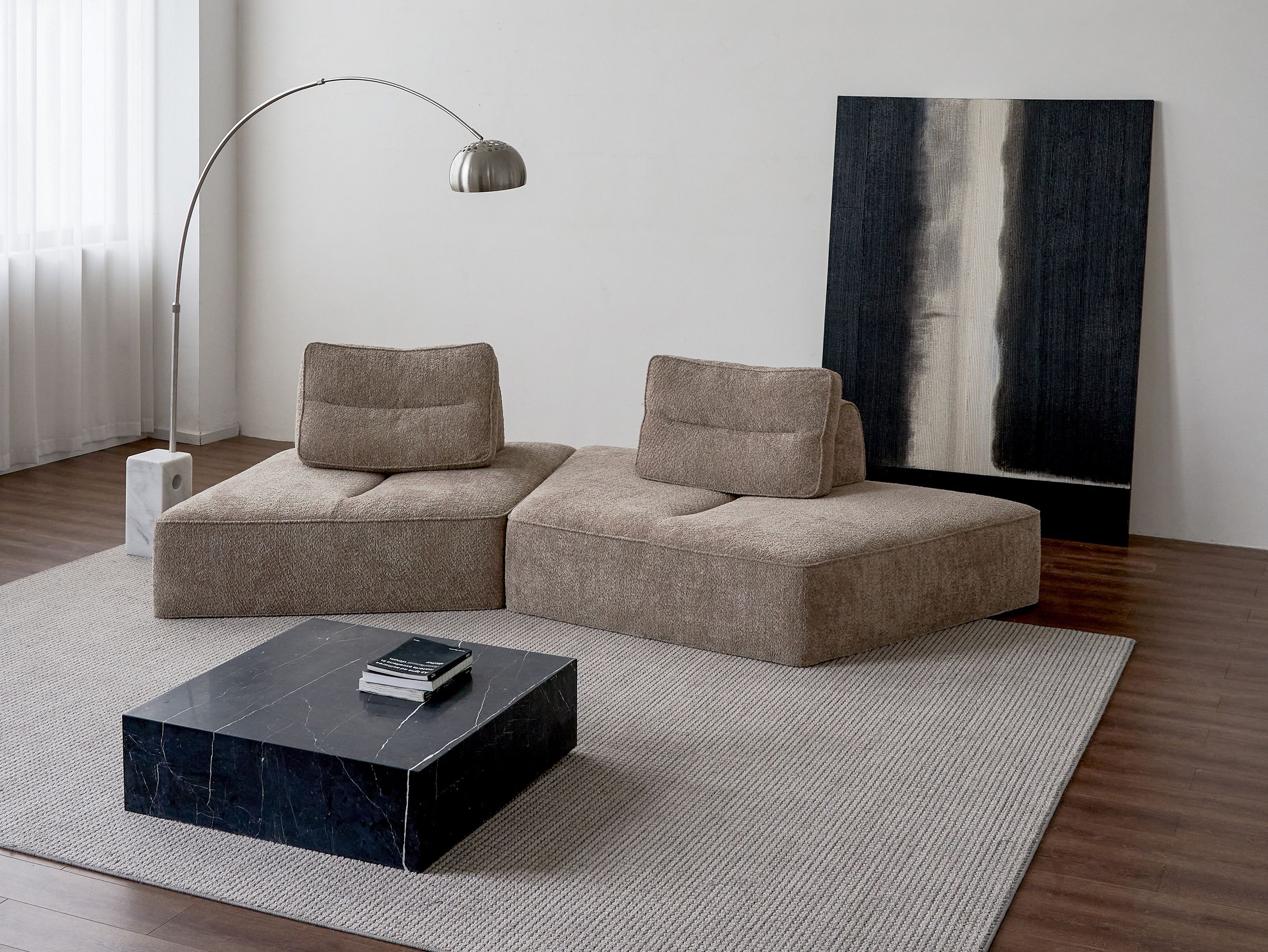 9-LAYER THICK | Curved sofa Modular curved fabric sofa By grado design