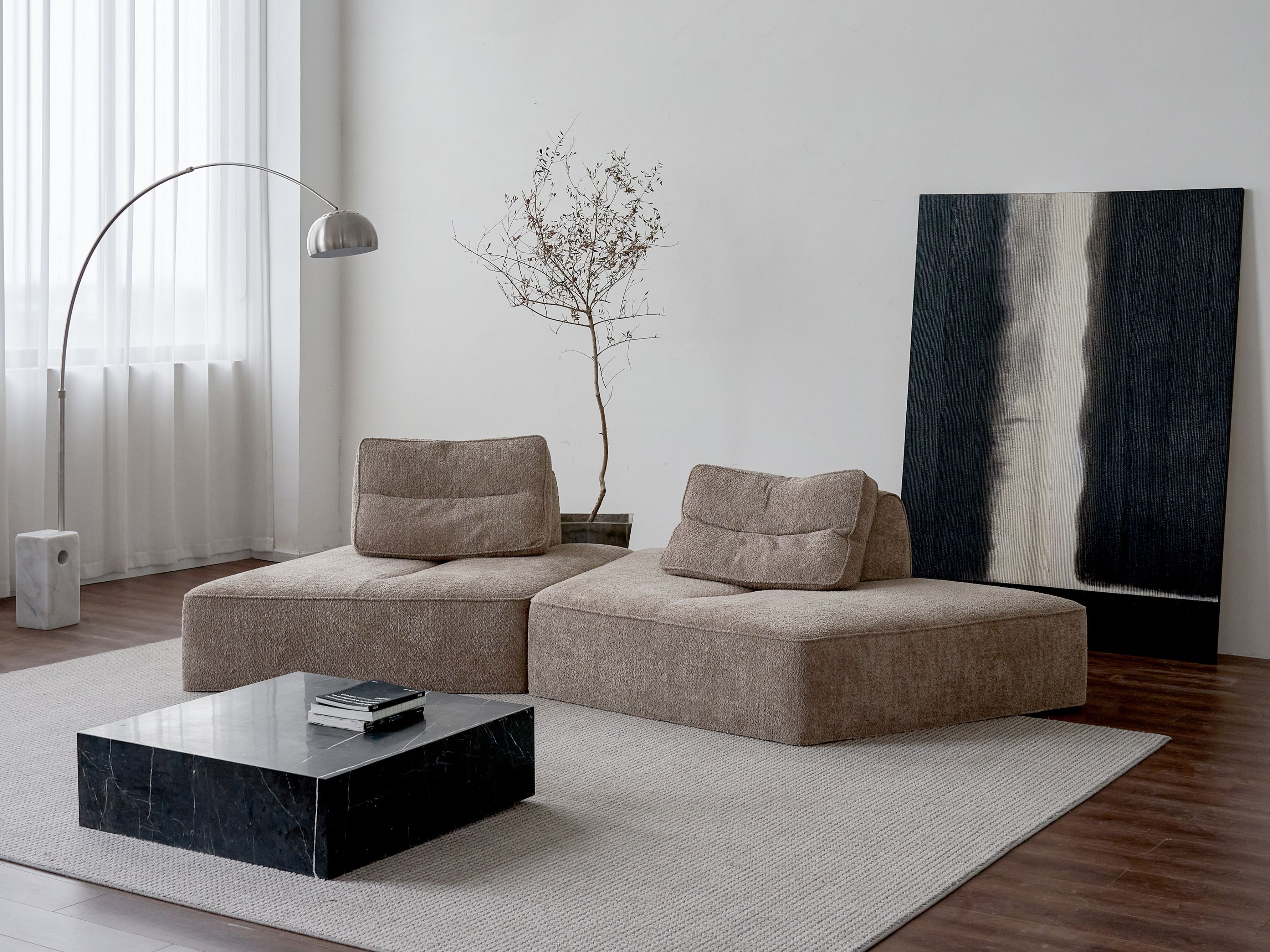 9-LAYER THICK | Curved sofa Modular curved fabric sofa By grado design