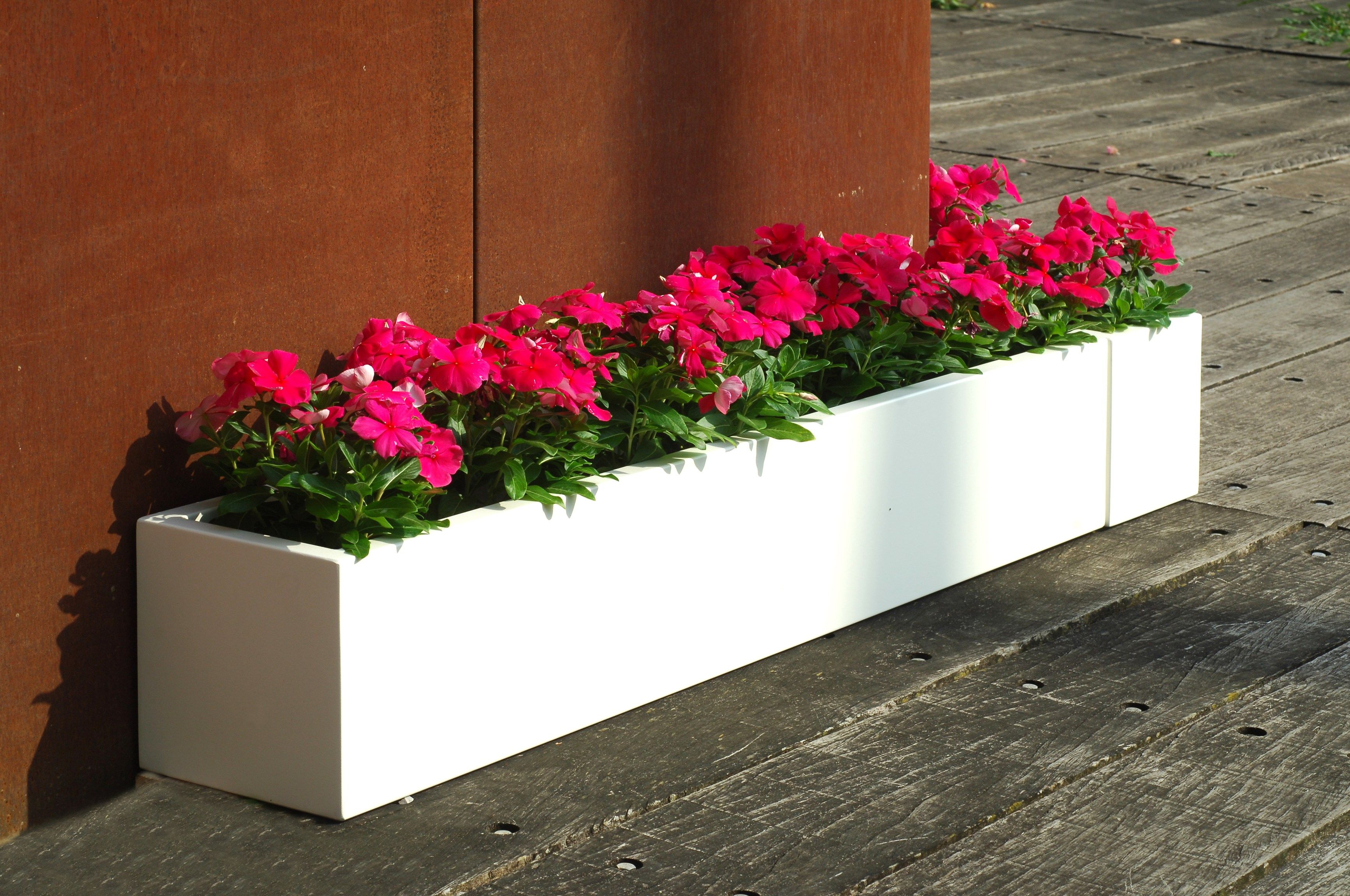 A Modular stainless steel planter By BLOSS